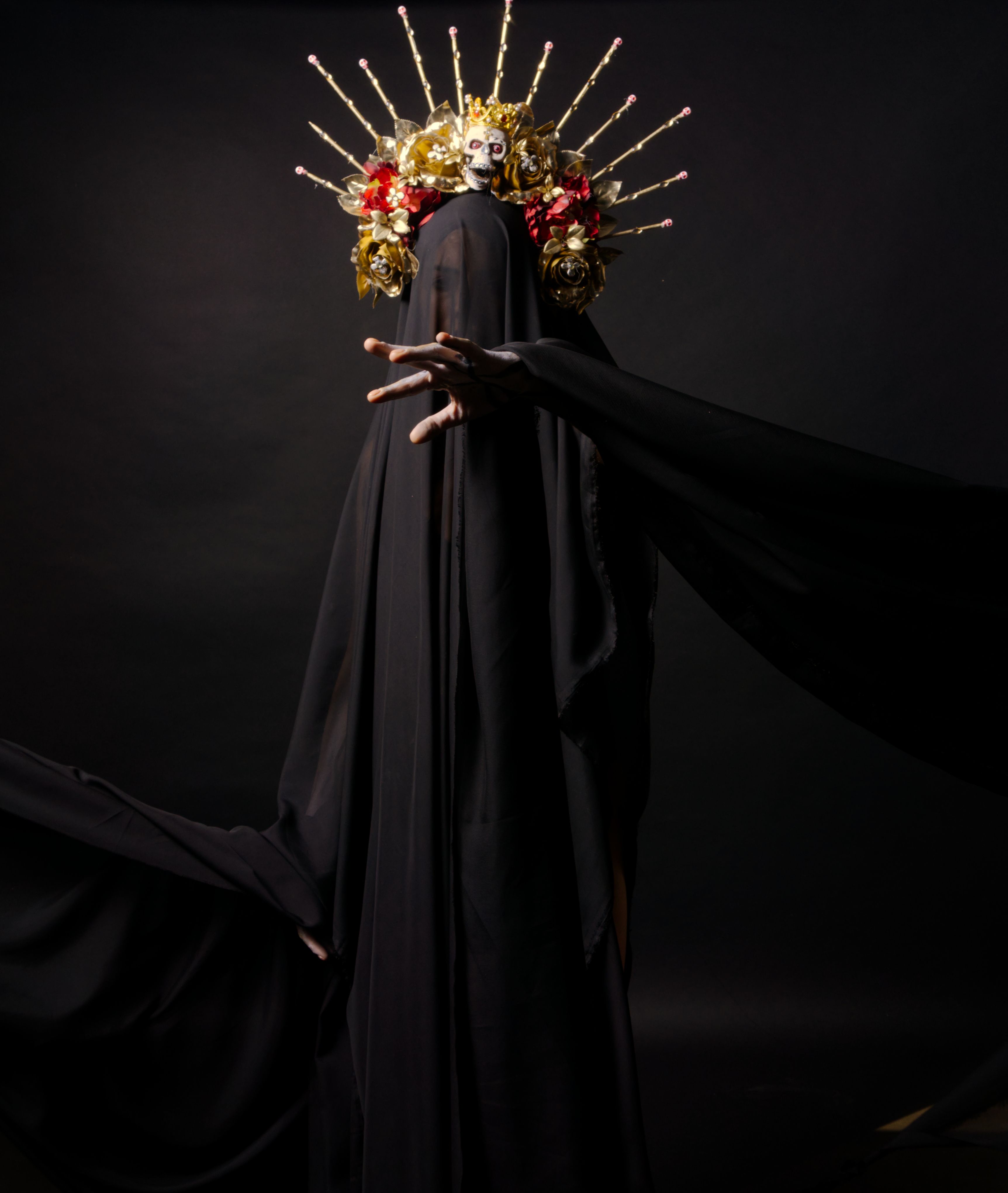 Ethereal Artistic Portrait with Ornate Headpiece · Free Stock Photo