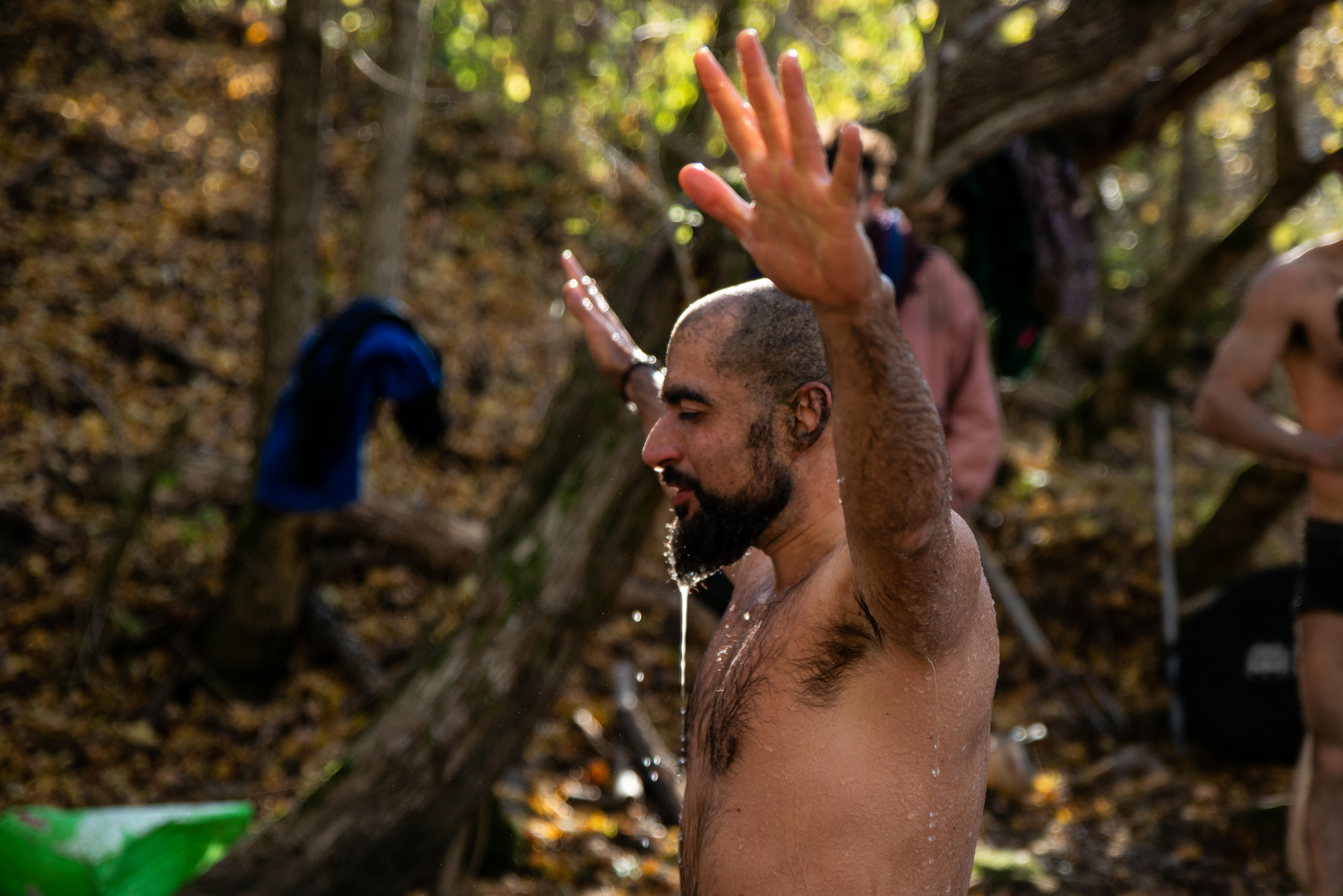 Outdoor Bathing Experience in Natural Setting · Free Stock Photo