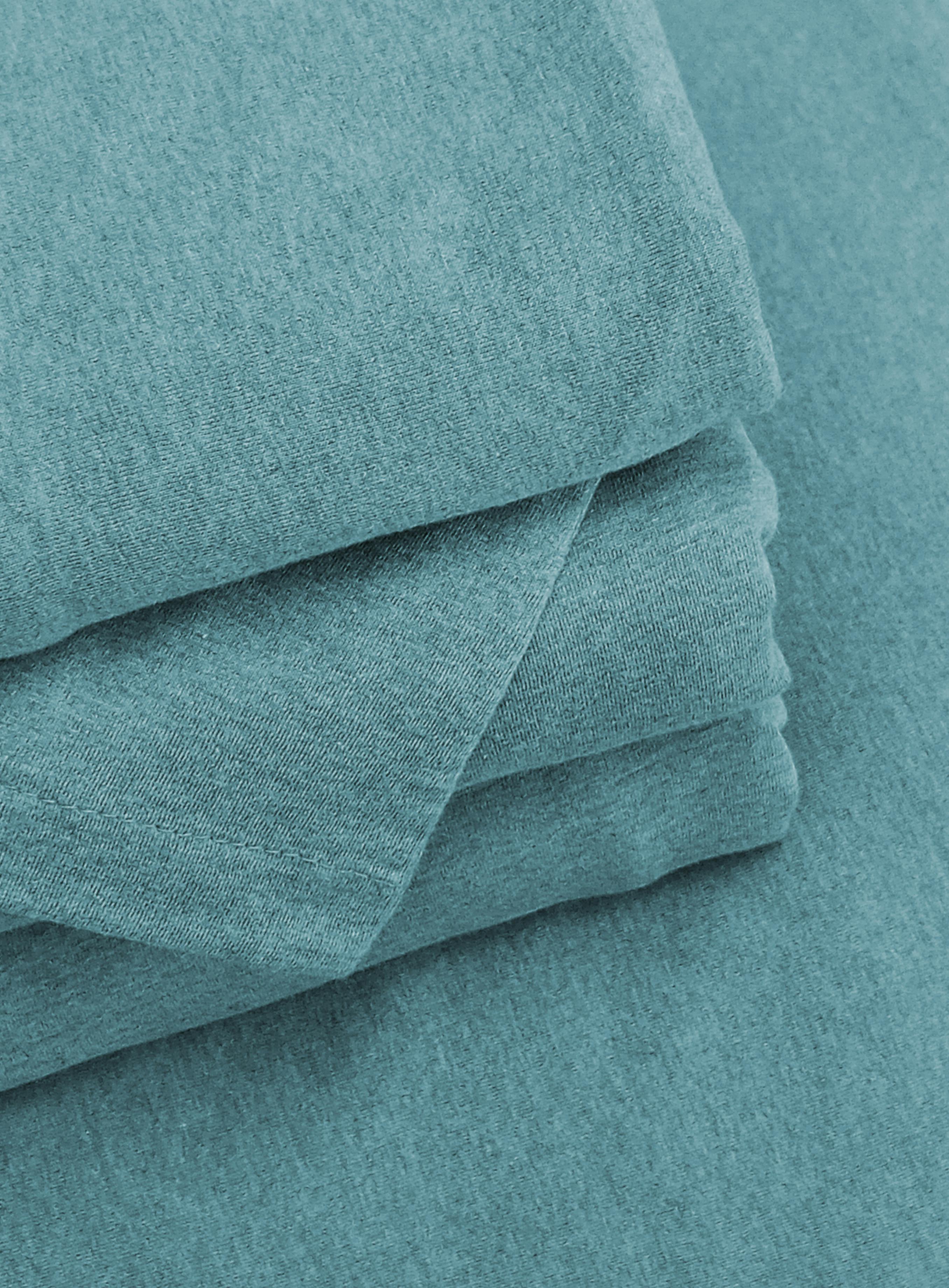 Stack of Soft Blue Fabric Sheets · Free Stock Photo