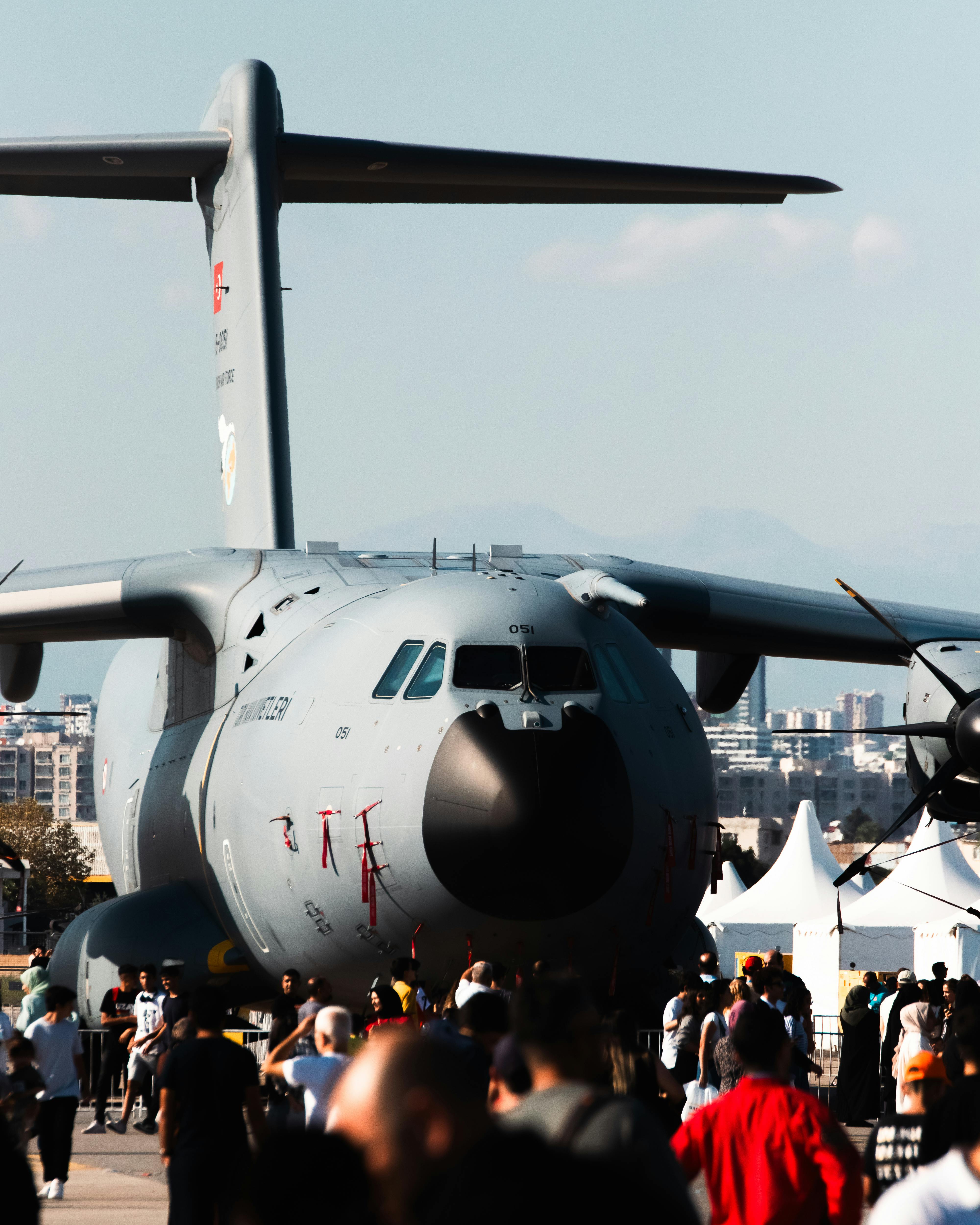 Large Military Aircraft at Public Airshow · Free Stock Photo