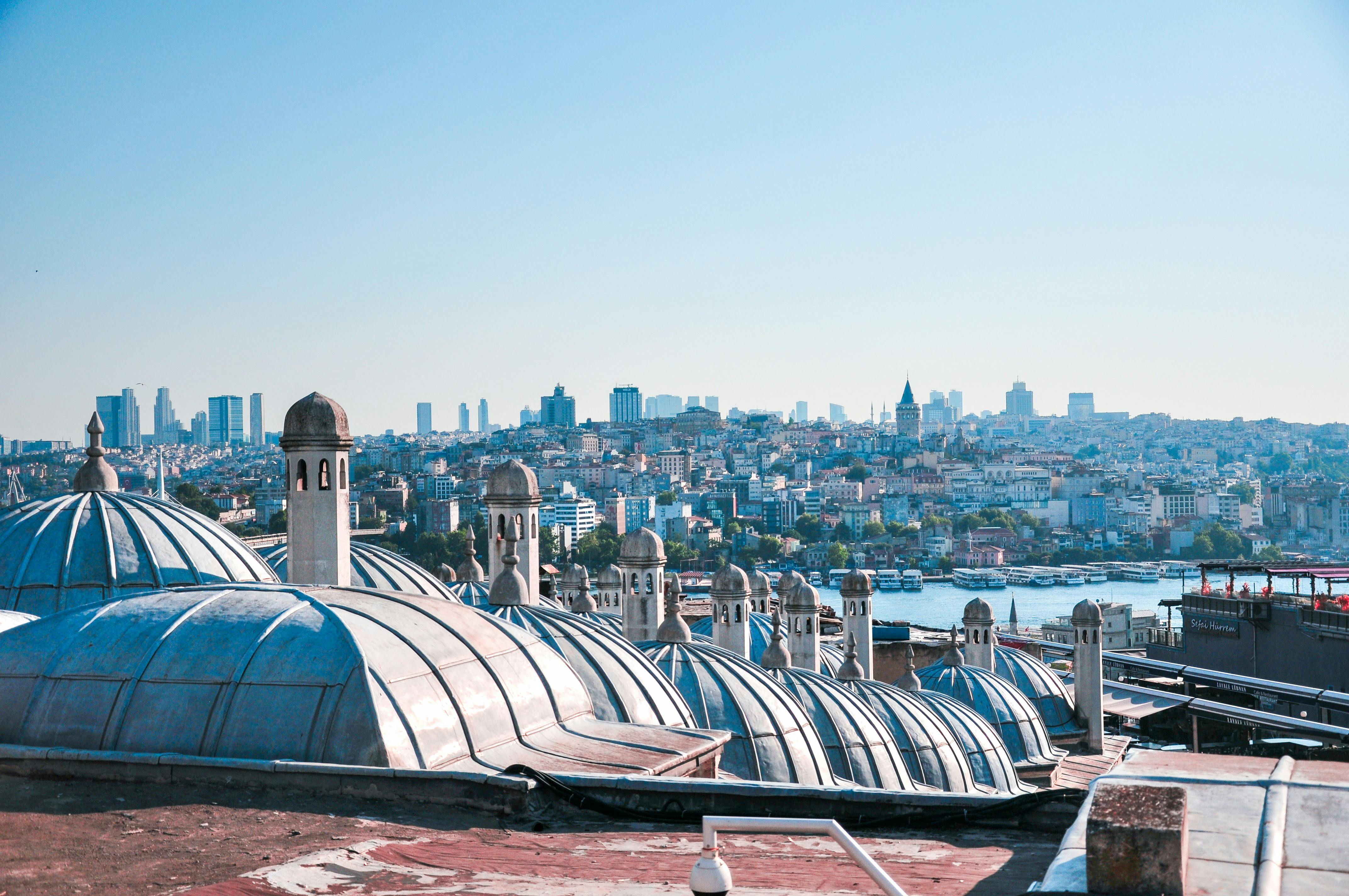 Istanbul Skyline with Historic Rooftops · Free Stock Photo