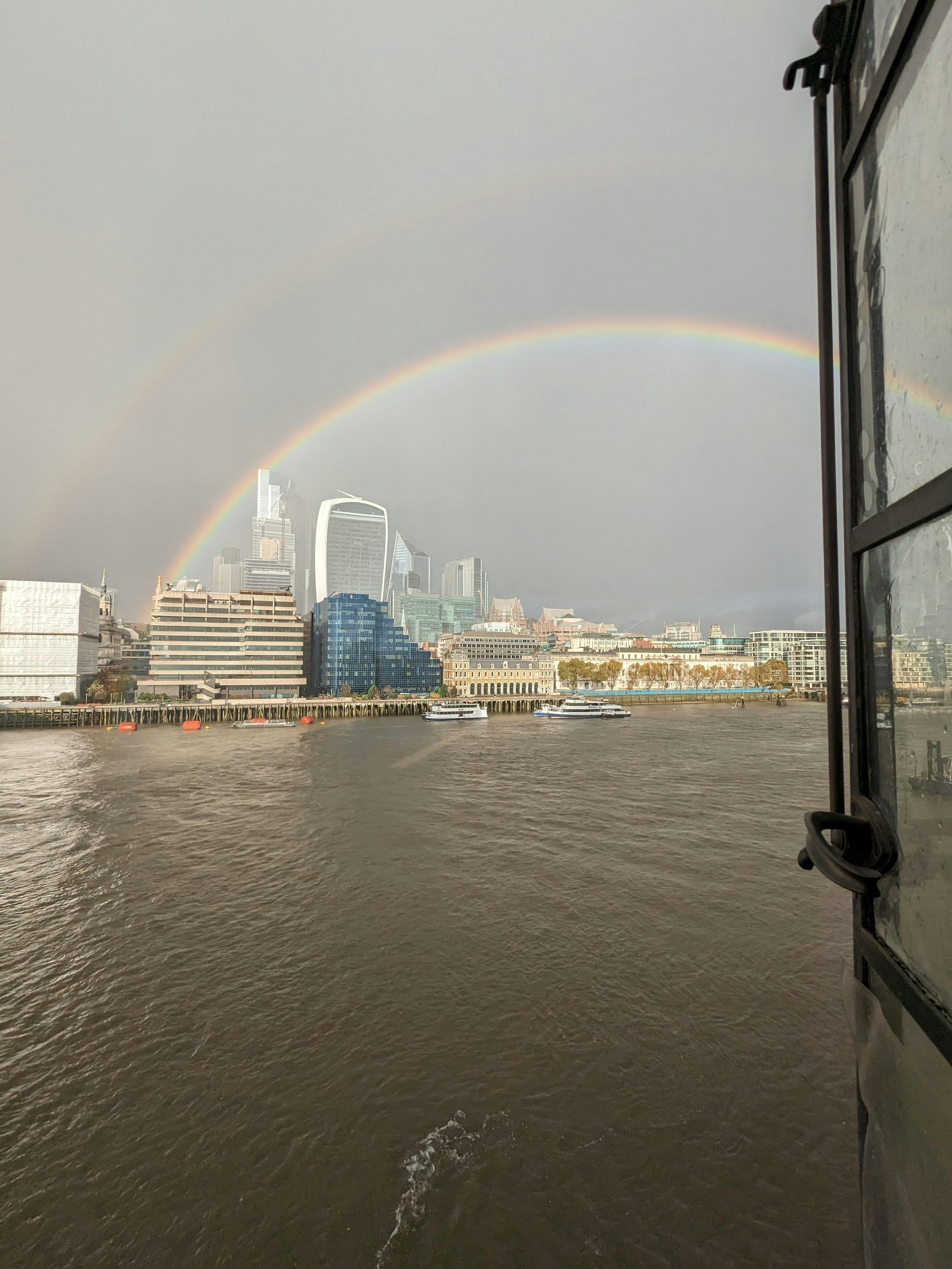Double Rainbow Over Thames in London Cityscape · Free Stock Photo