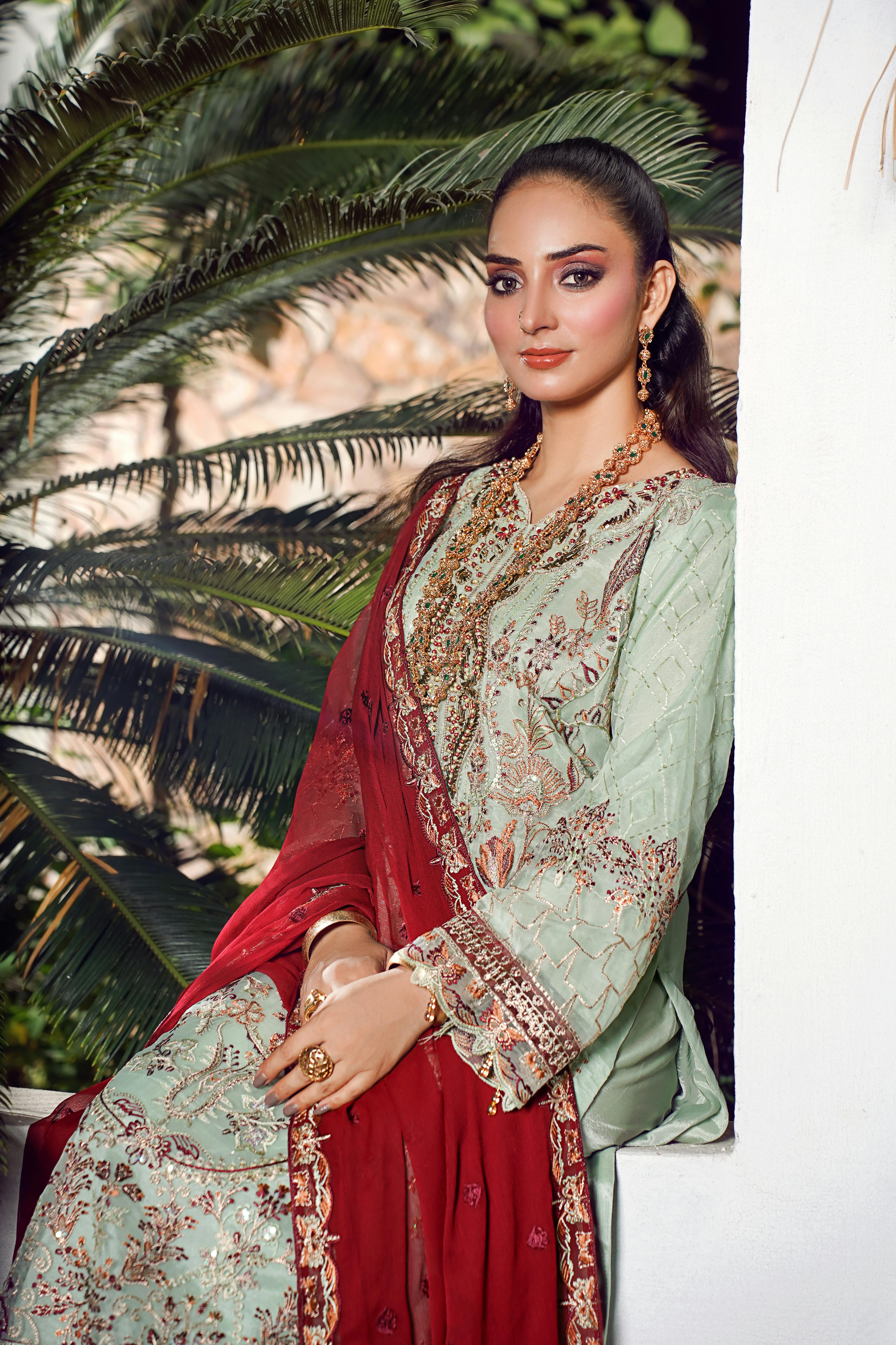 Elegant Woman in Traditional Pakistani Dress · Free Stock Photo