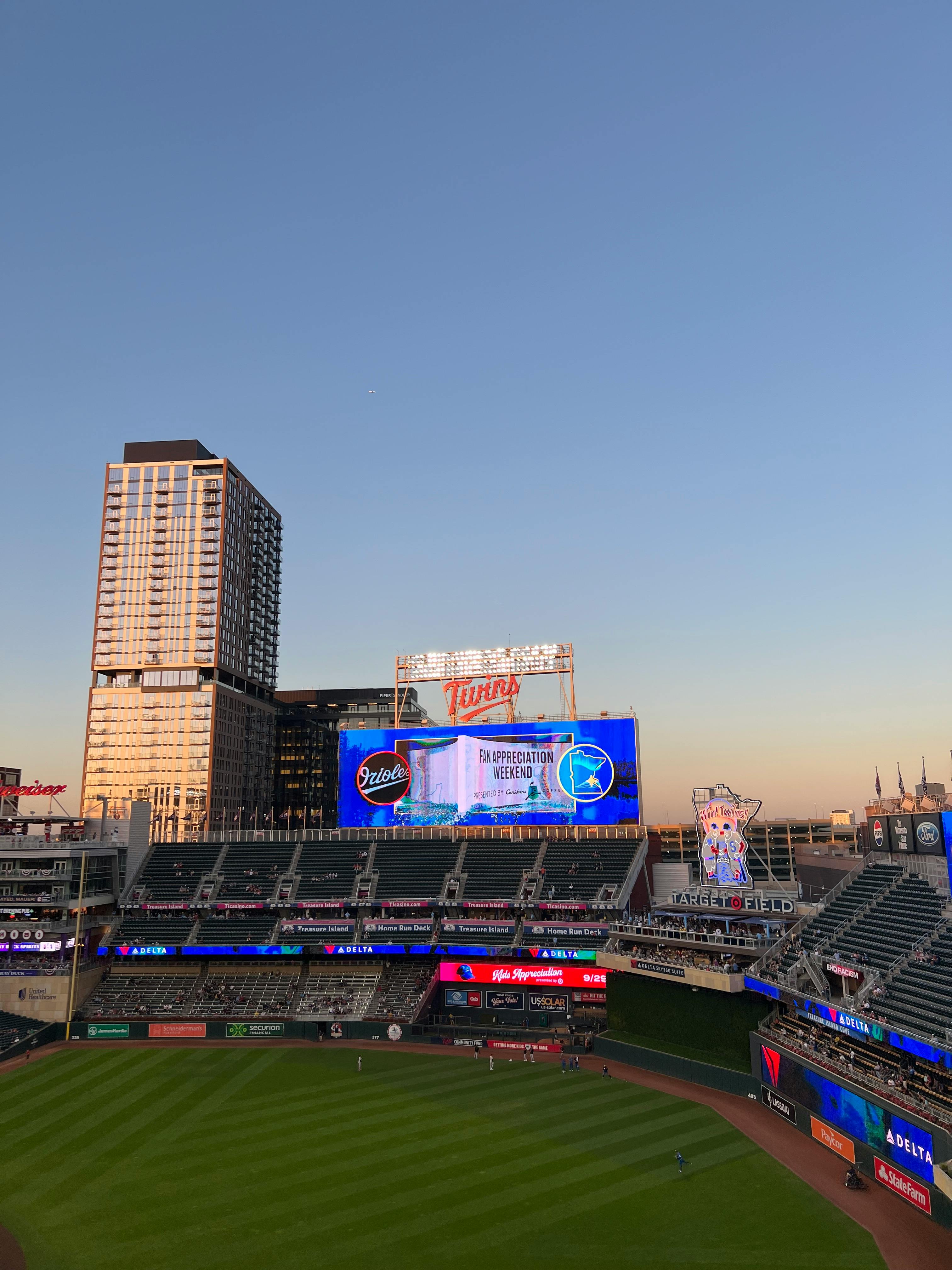 Sunset View of Target Field Baseball Stadium · Free Stock Photo