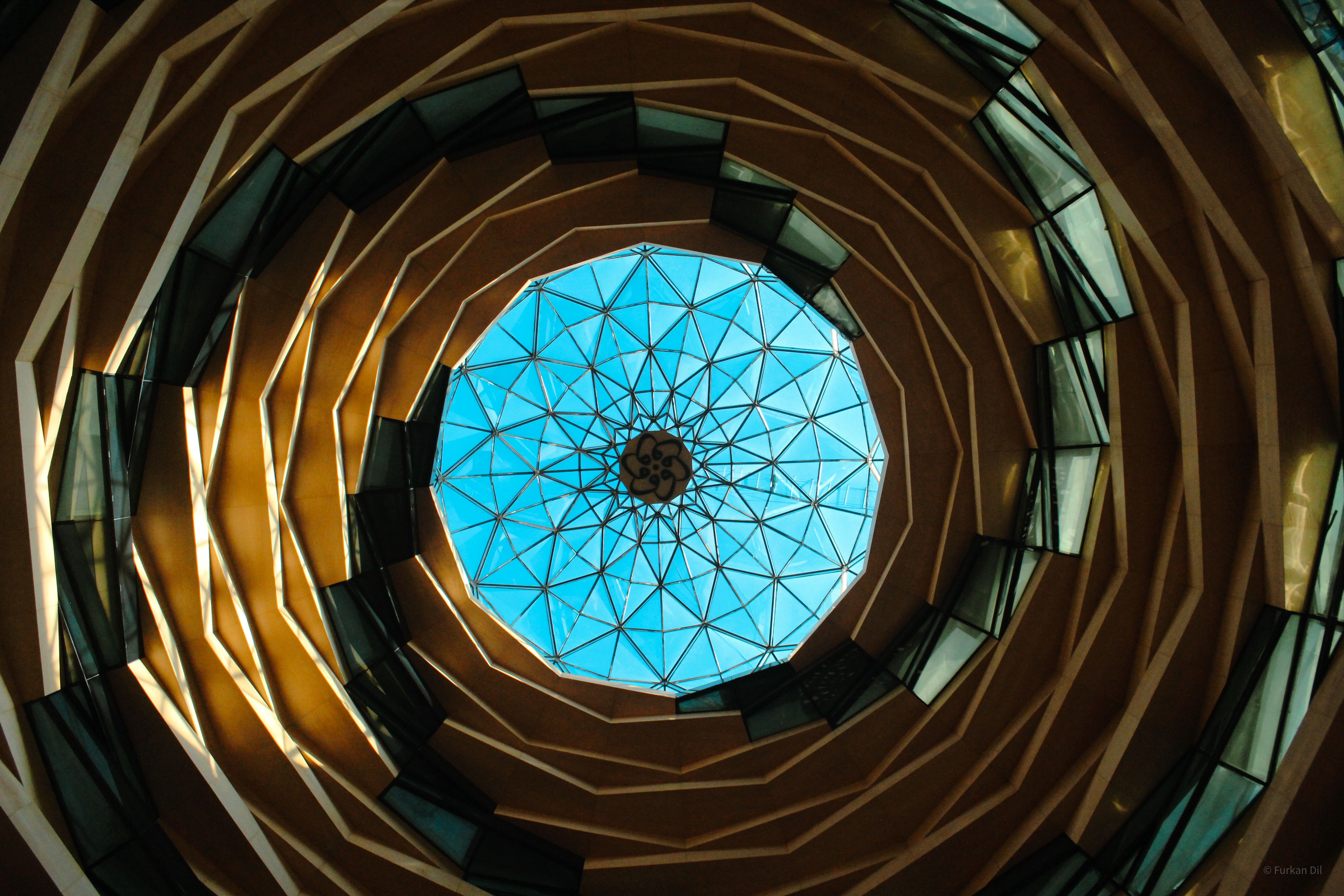 Geometric Architectural Dome with Glass Ceiling · Free Stock Photo