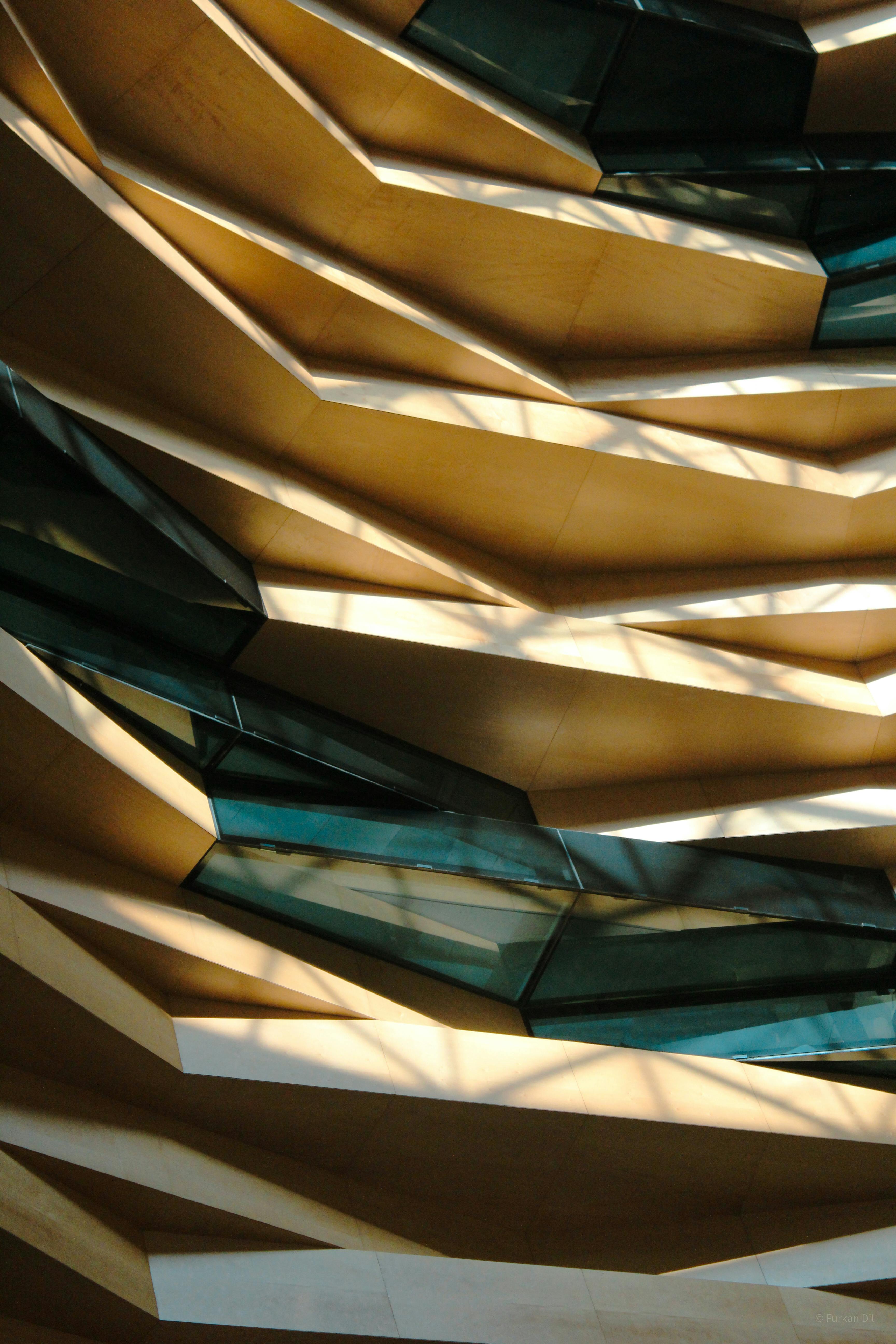 Abstract Architectural Design with Geometric Patterns · Free Stock Photo