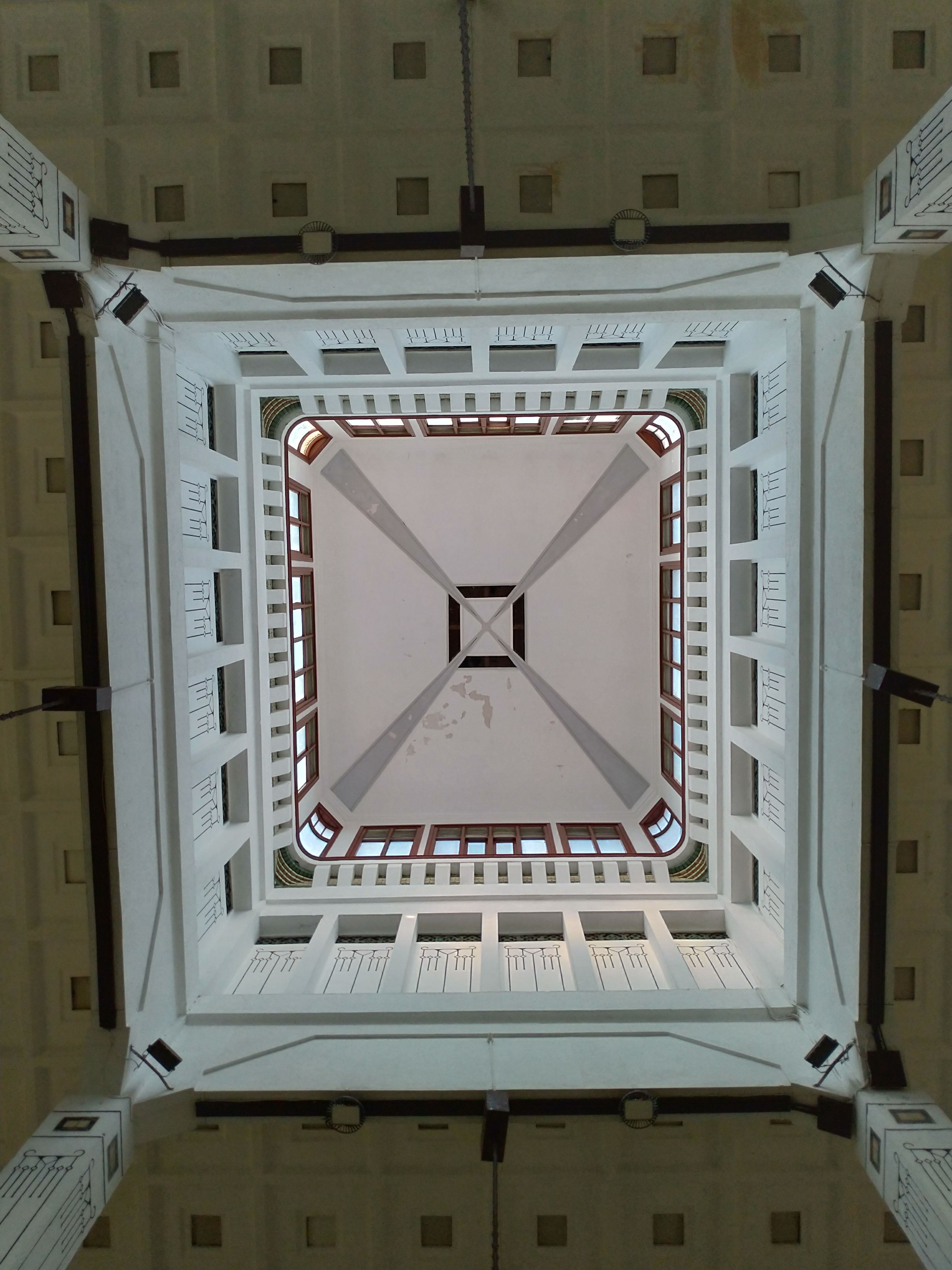Intricate Ceiling Architecture at Semarang Station · Free Stock Photo