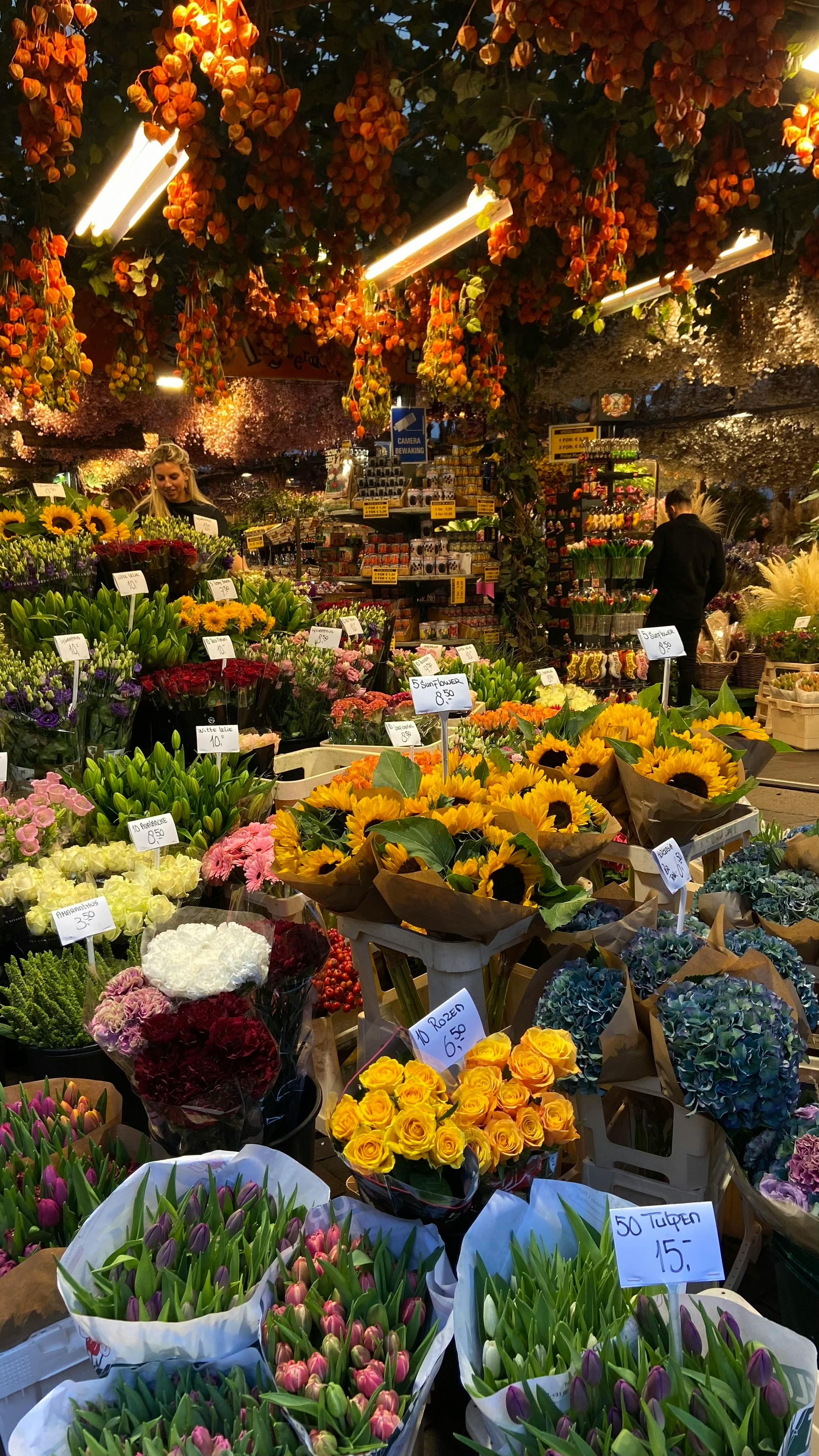 Vibrant Flower Market with Blooming Colors · Free Stock Photo
