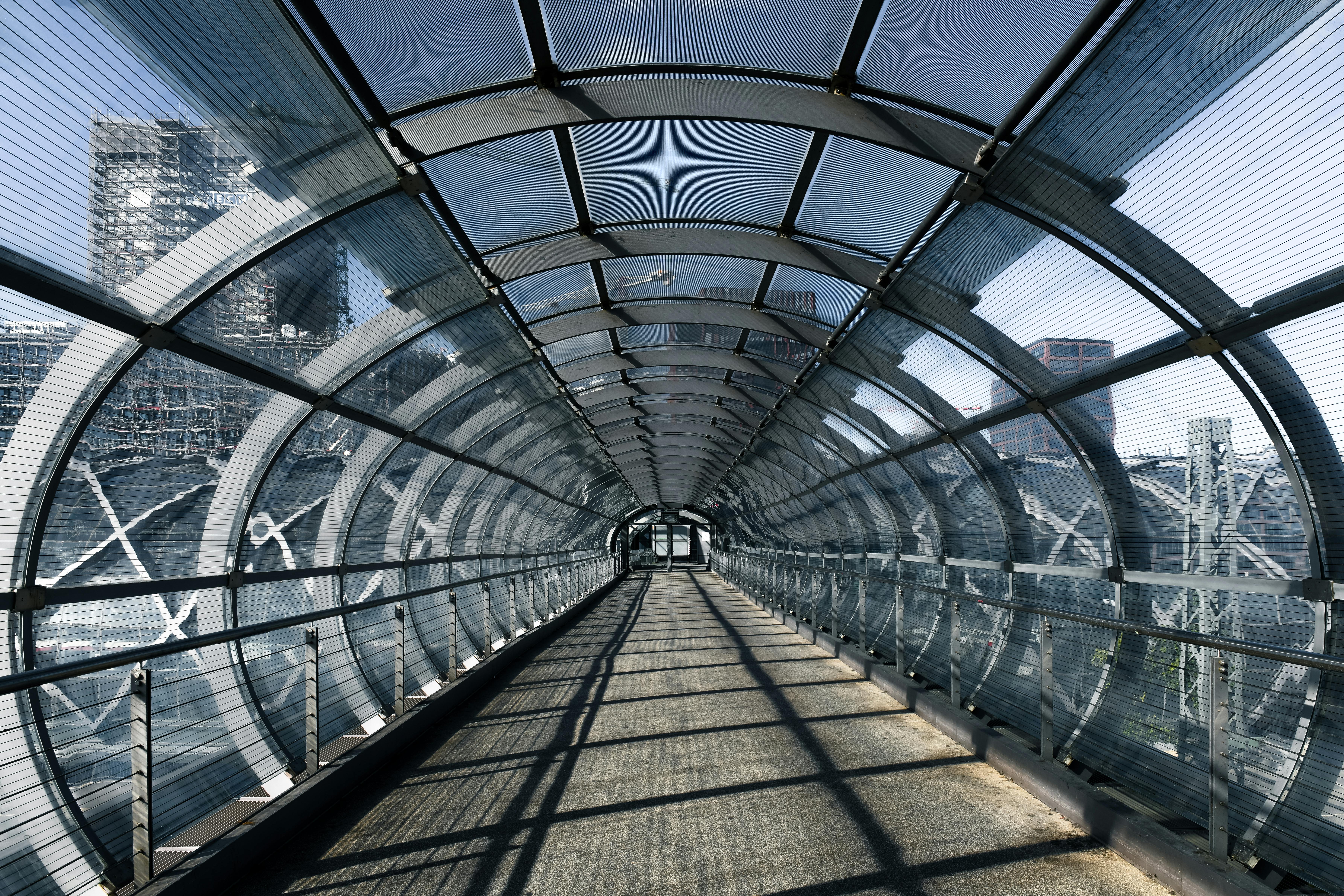 Futuristic Covered Walkway in Hamburg · Free Stock Photo