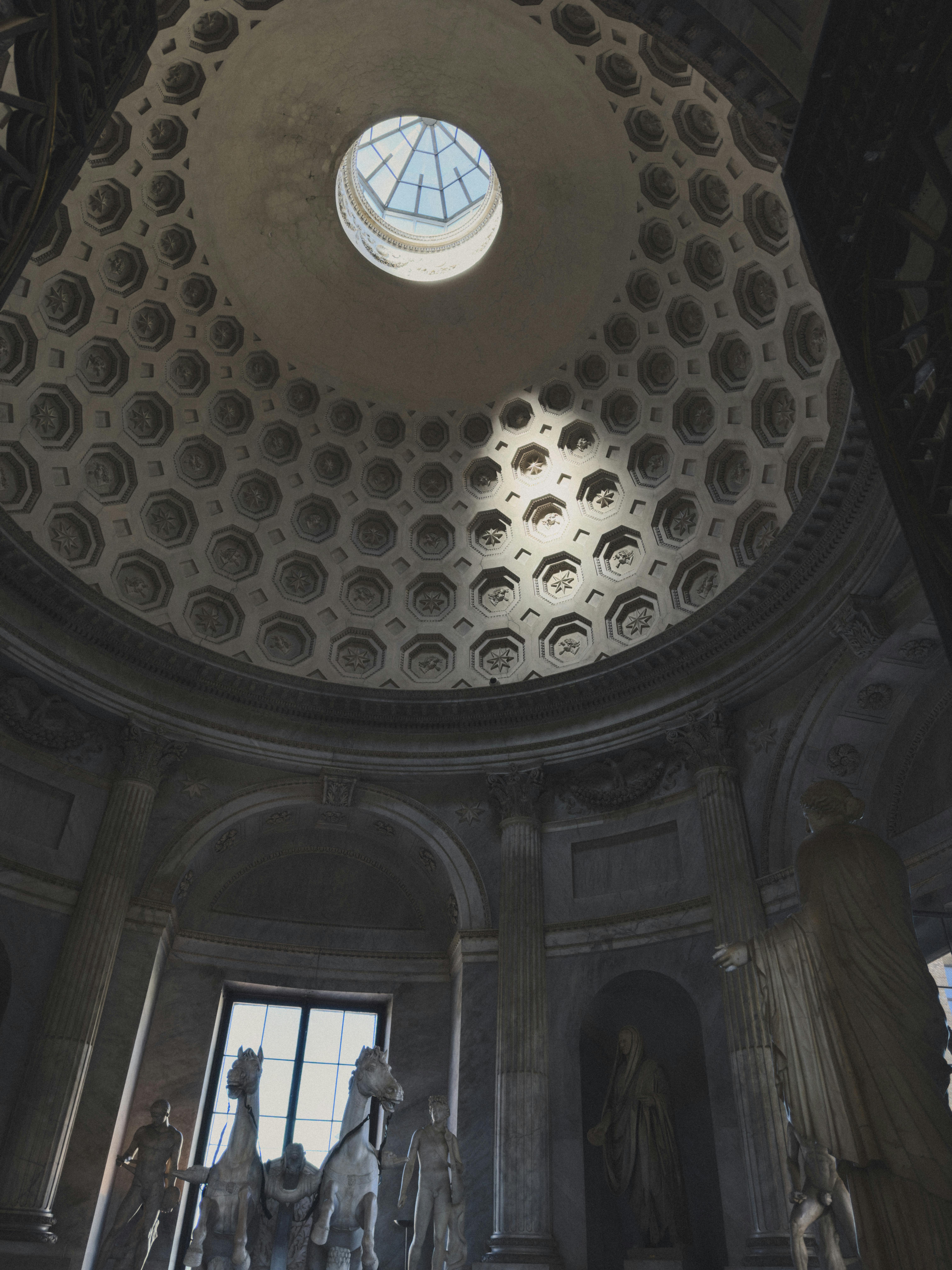 Dome Interior with Classical Sculptures · Free Stock Photo