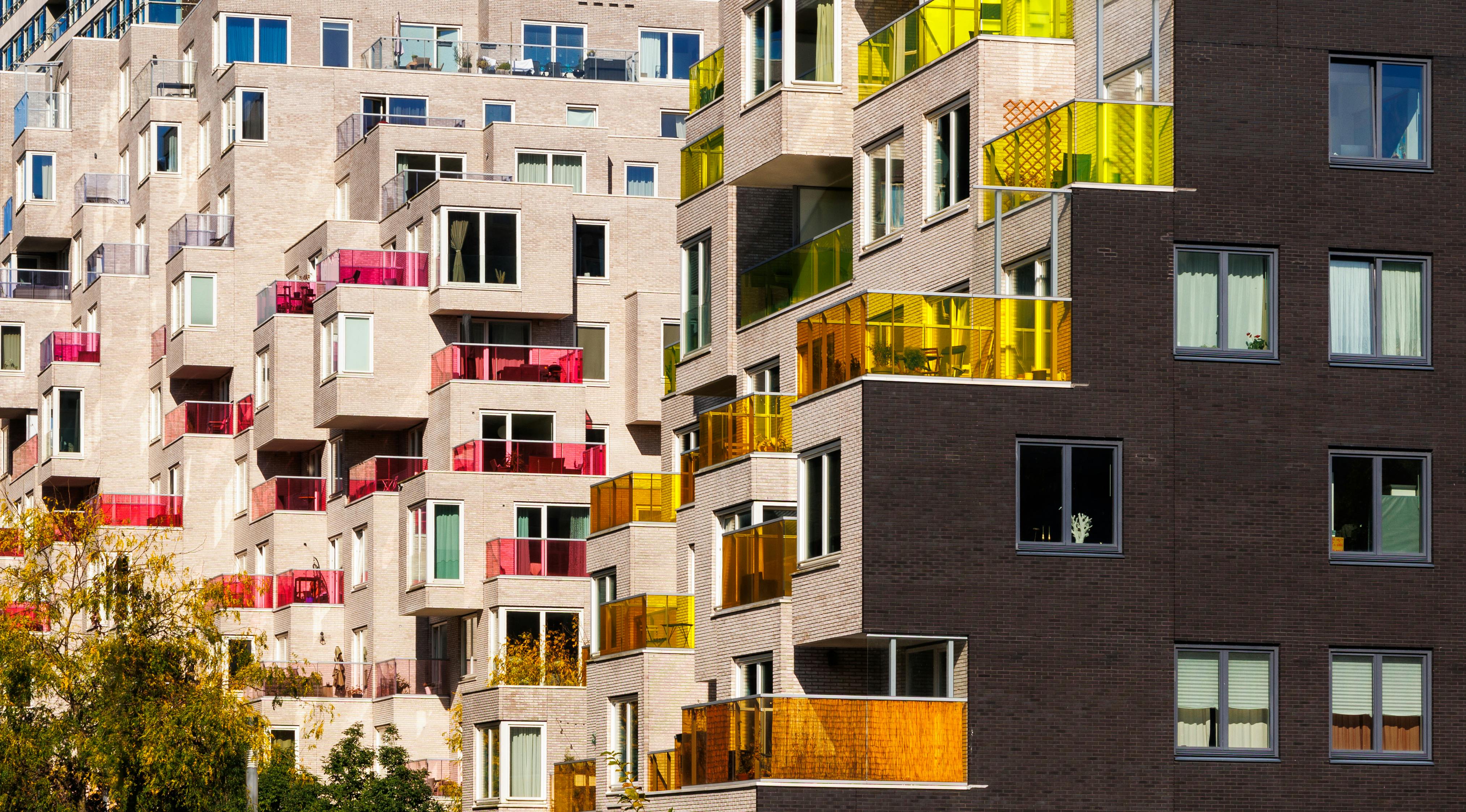 Colorful Modern Apartments in Amsterdam · Free Stock Photo