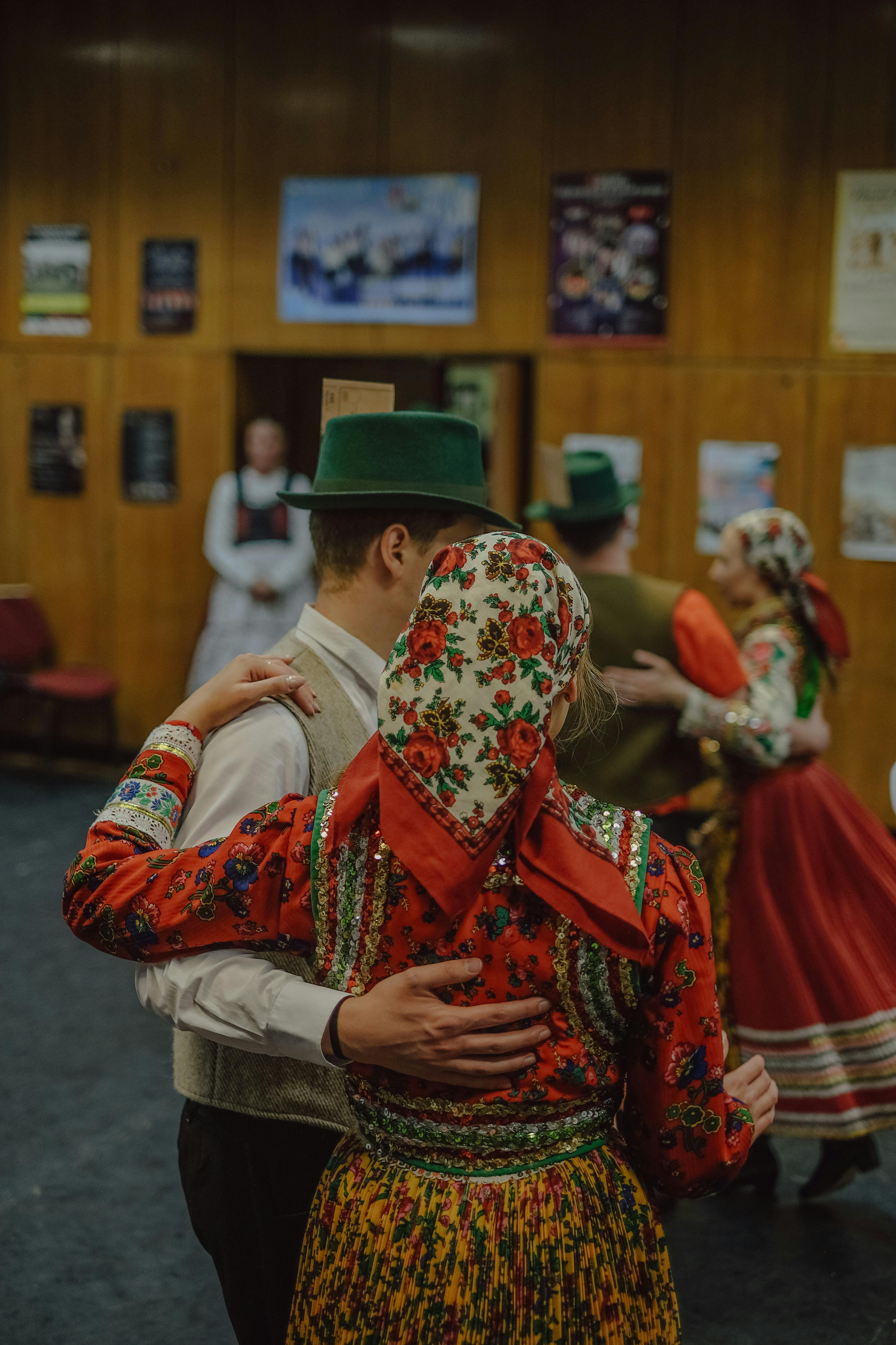 Traditional Folk Dance Performance in Rustic Setting · Free Stock Photo