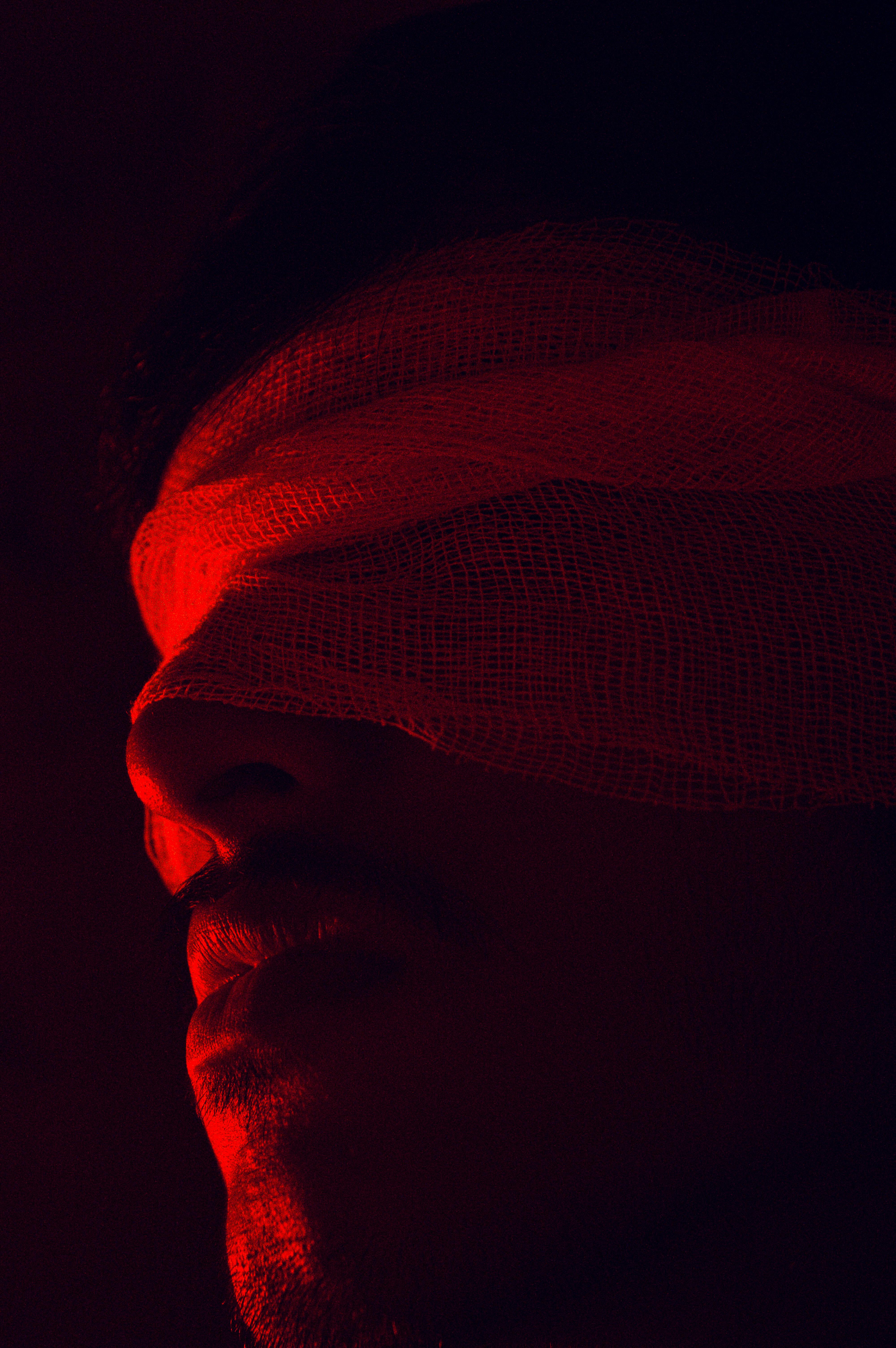 Mysterious Red Shadow Portrait · Free Stock Photo