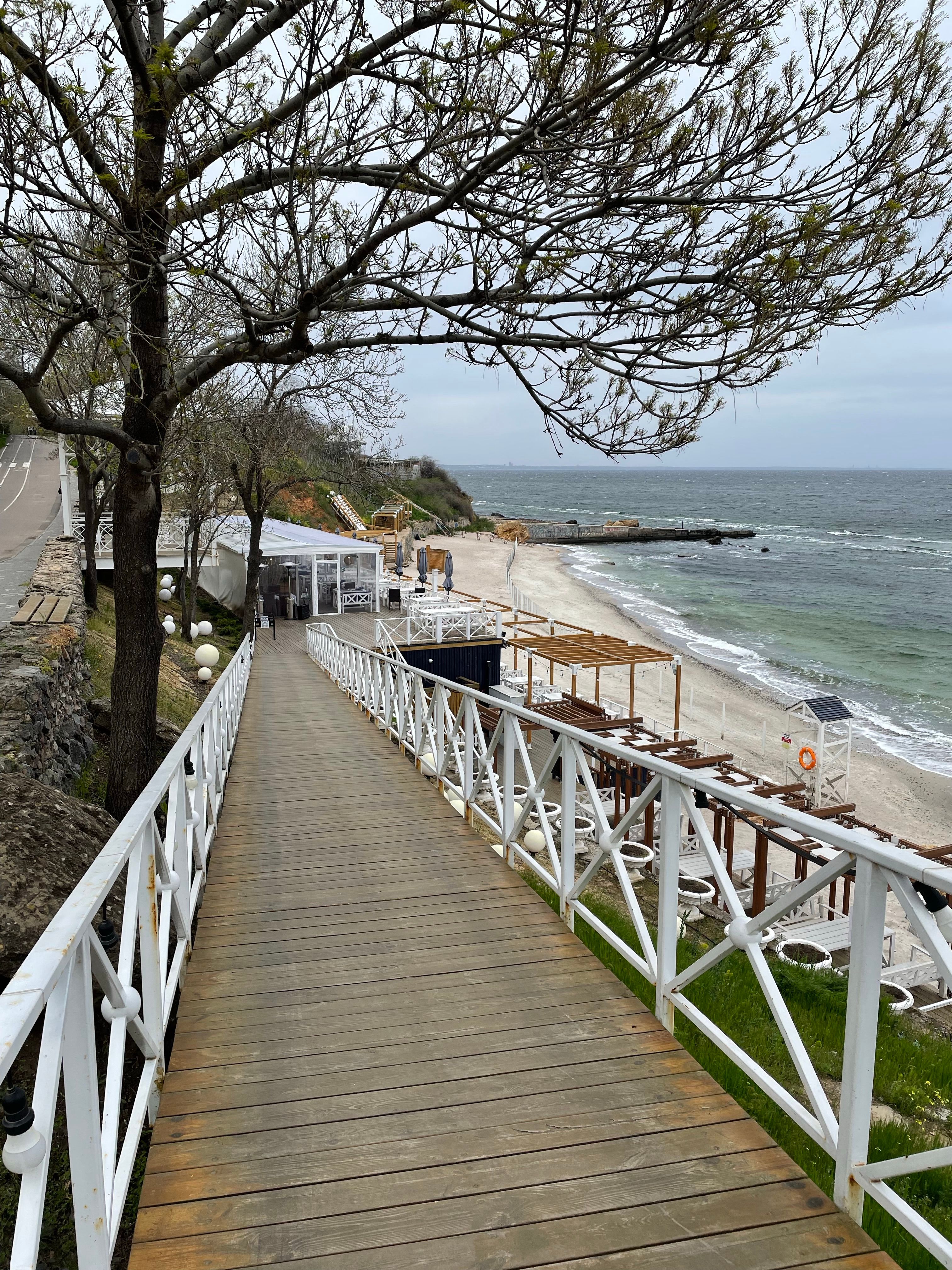 Scenic Coastal Boardwalk Overlooking Ocean Waves · Free Stock Photo