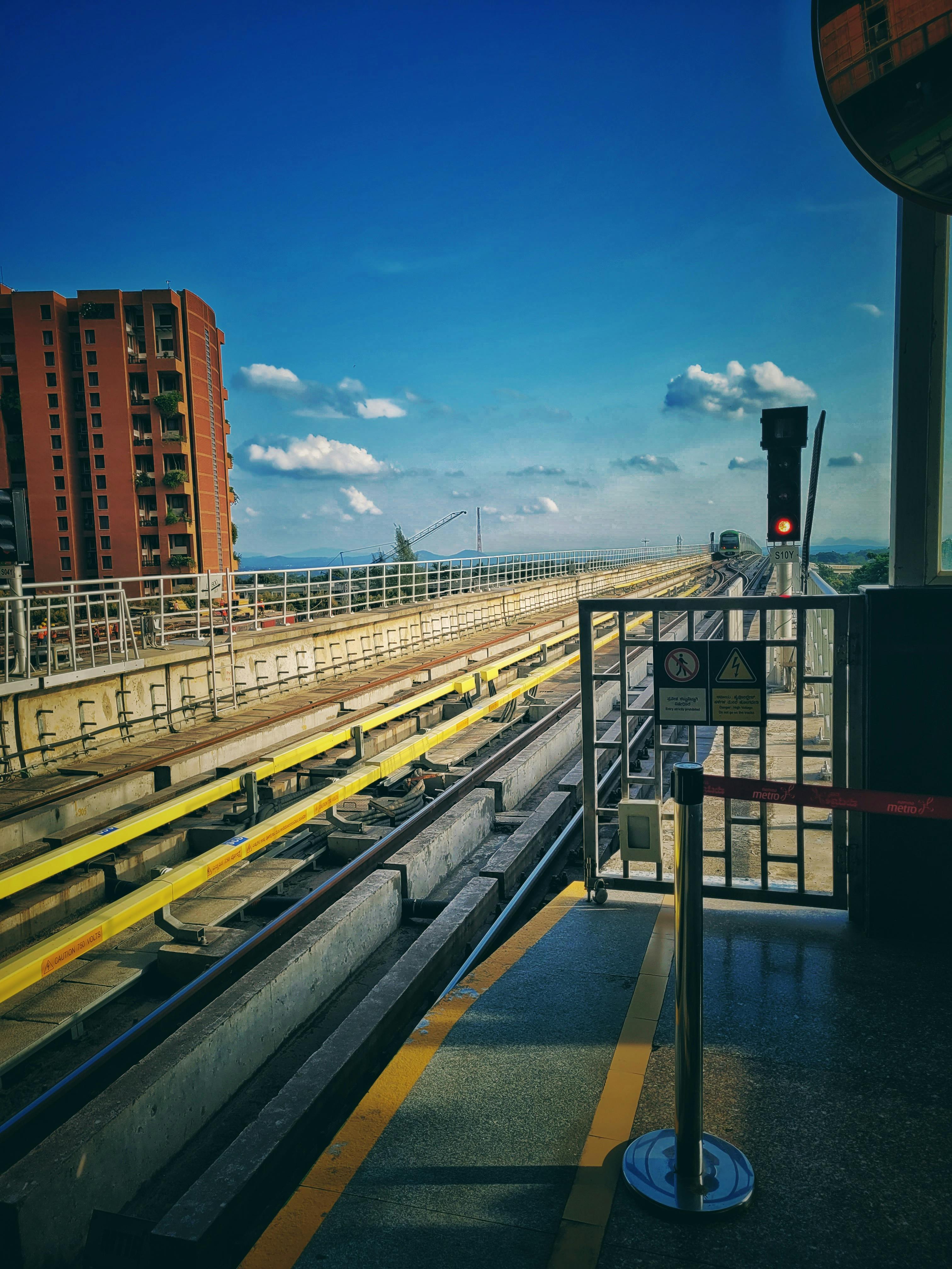 Urban Metro Station with Clear Sky View · Free Stock Photo