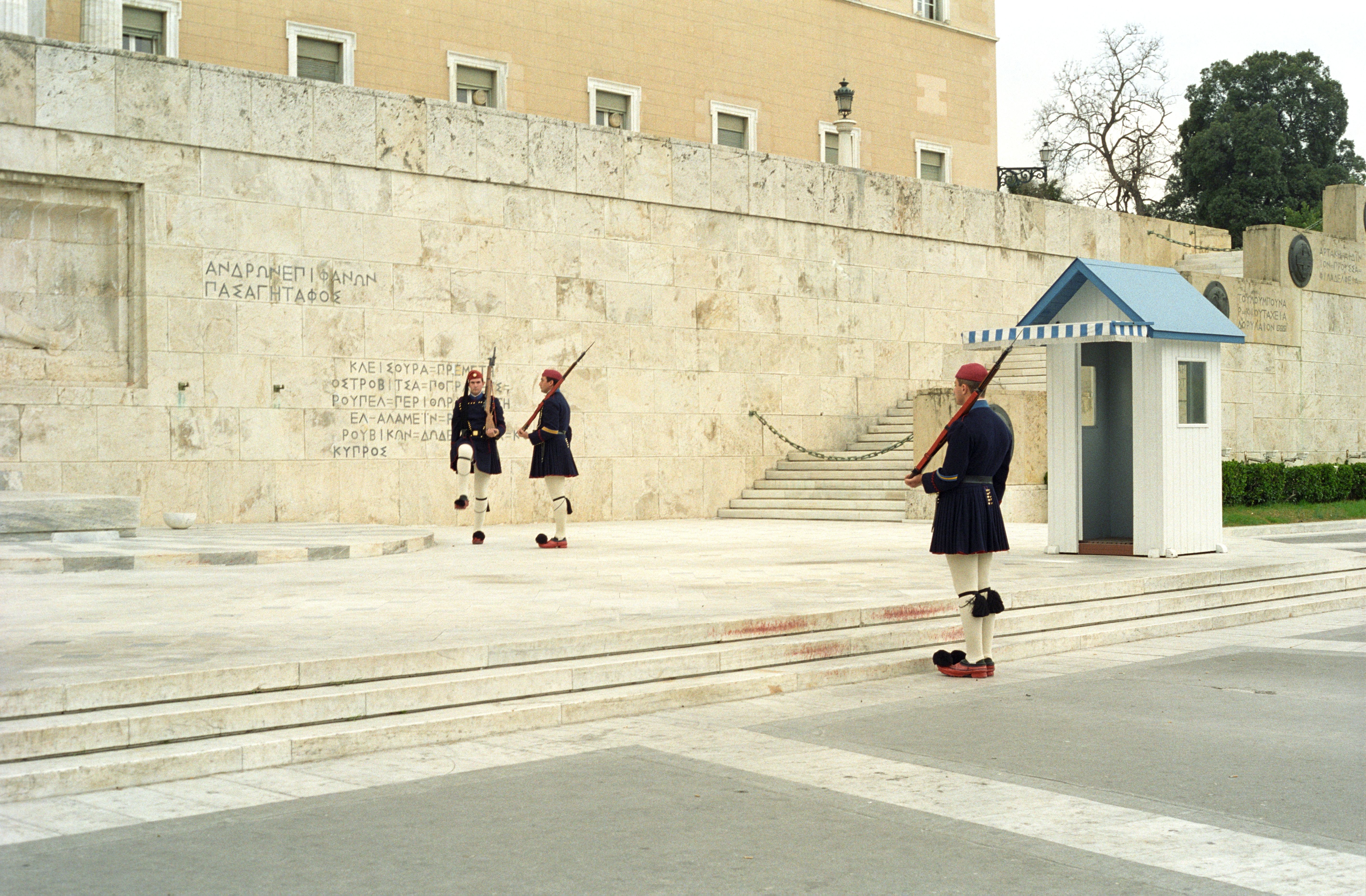 Greek Guards at the Tomb of the Unknown Soldier · Free Stock Photo