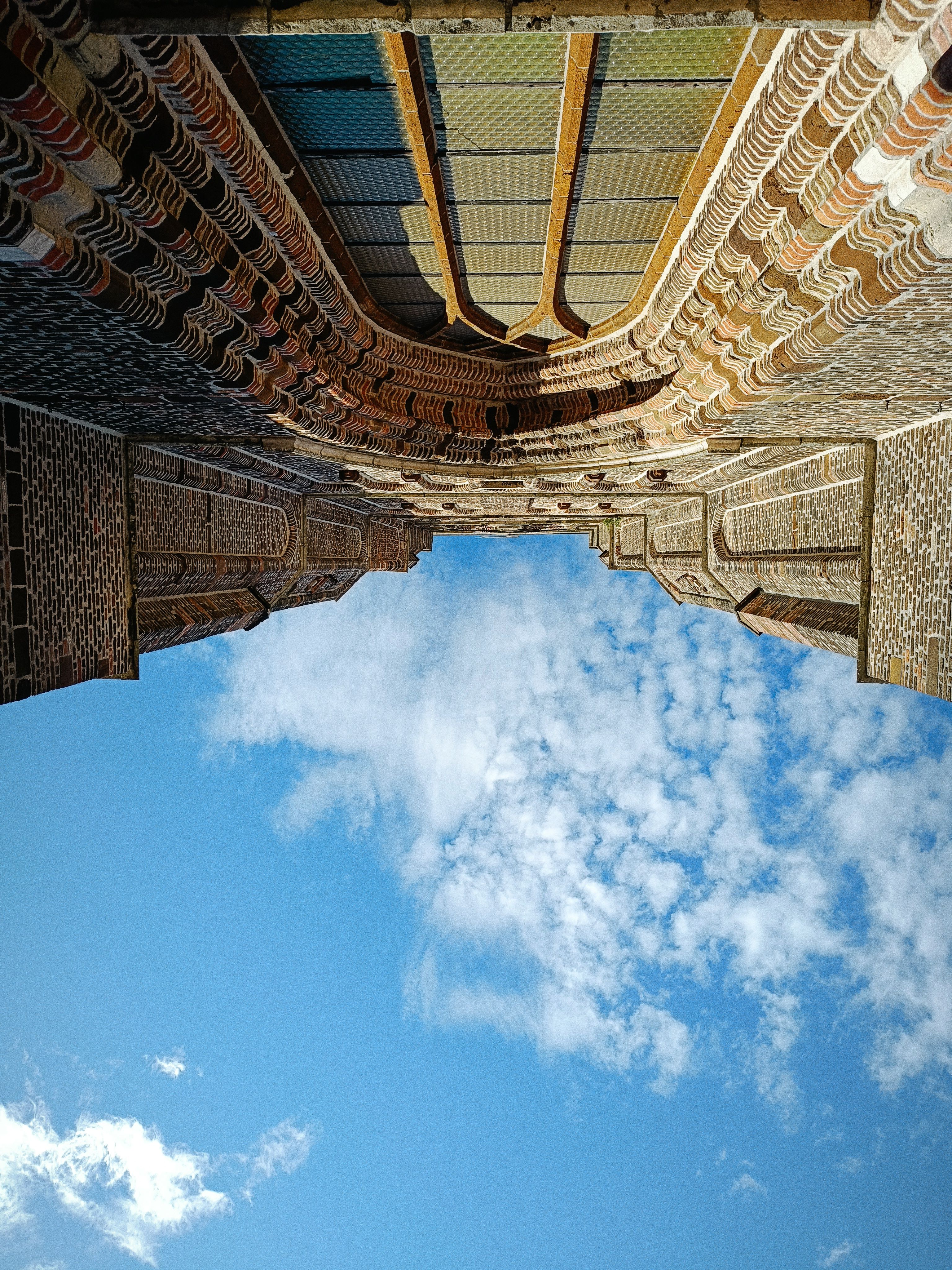 Stunning Architectural Perspective with Blue Sky · Free Stock Photo