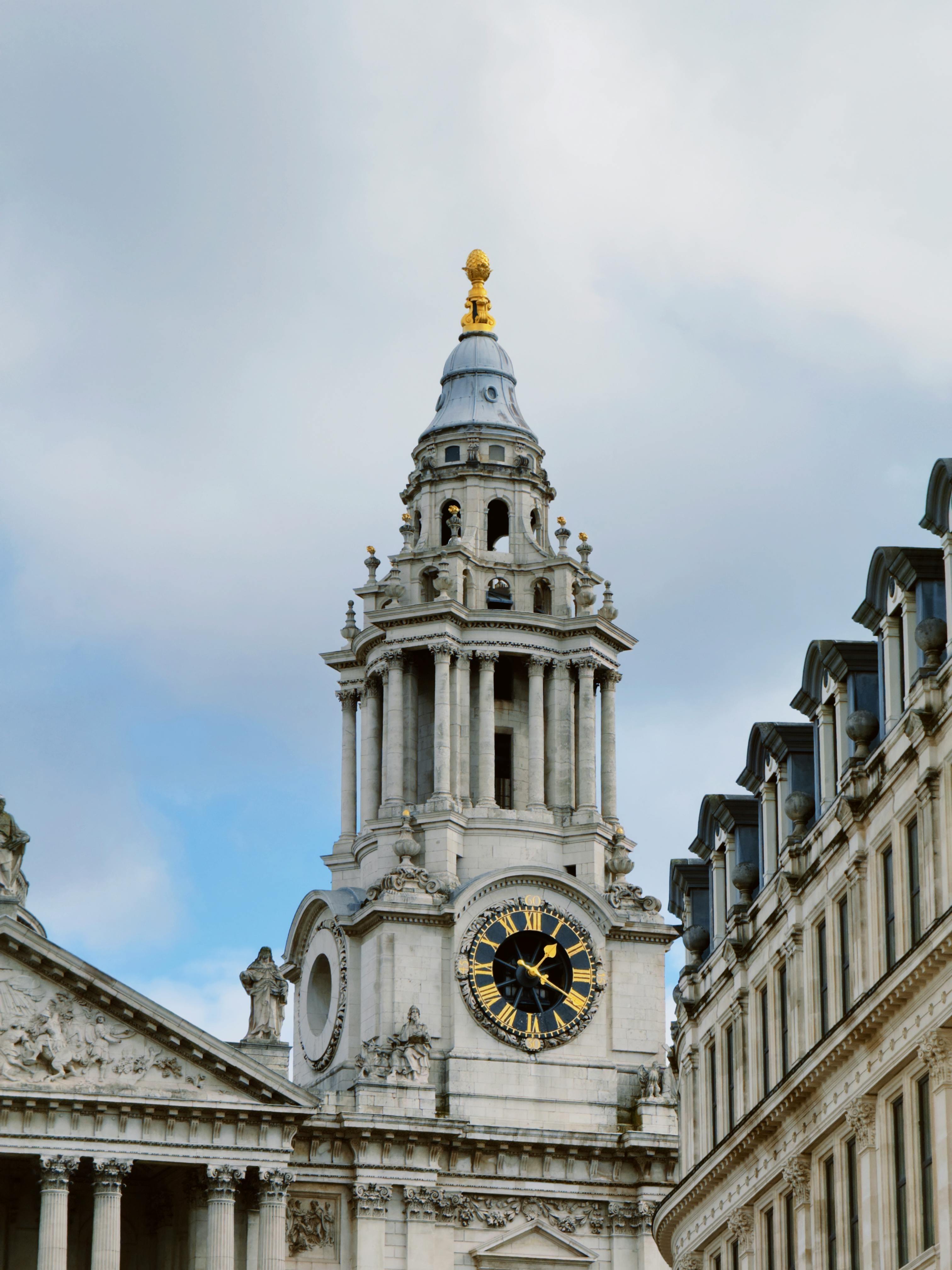 St Paul's Cathedral Clock Tower in London · Free Stock Photo