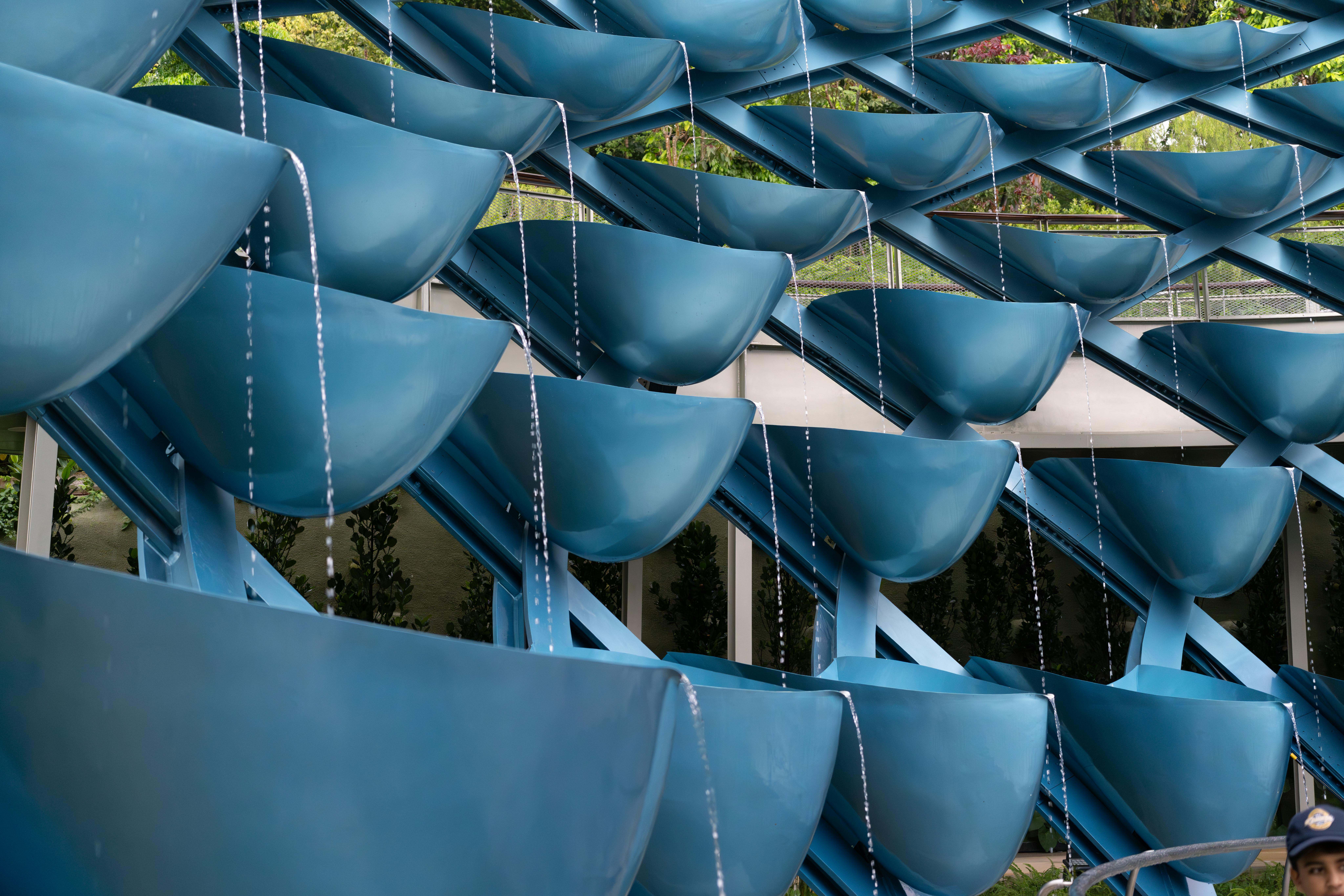 Modern Water Art Installation in Singapore · Free Stock Photo
