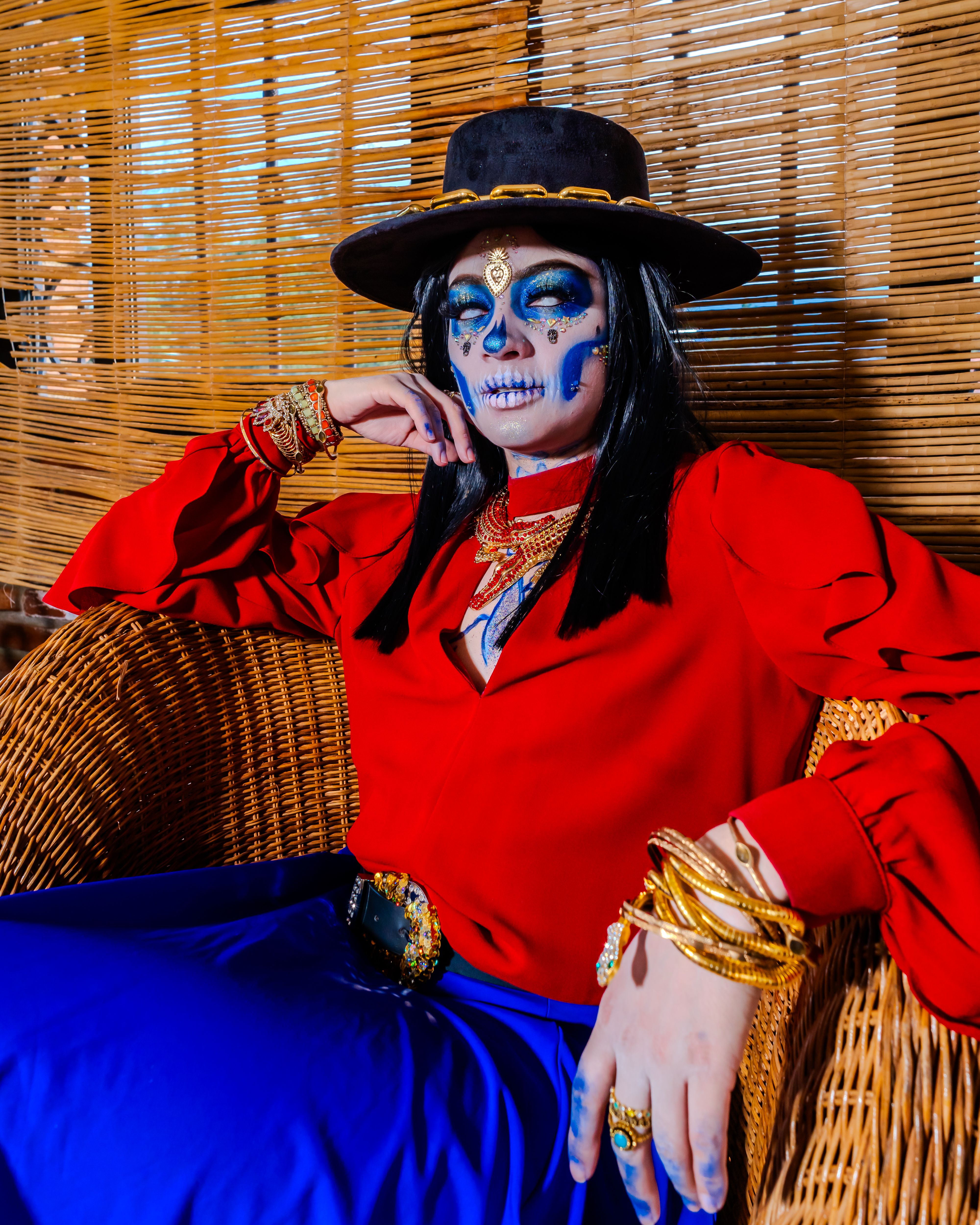 L'élégante Catrina Célèbre Le Día De Los Muertos · Photo gratuite