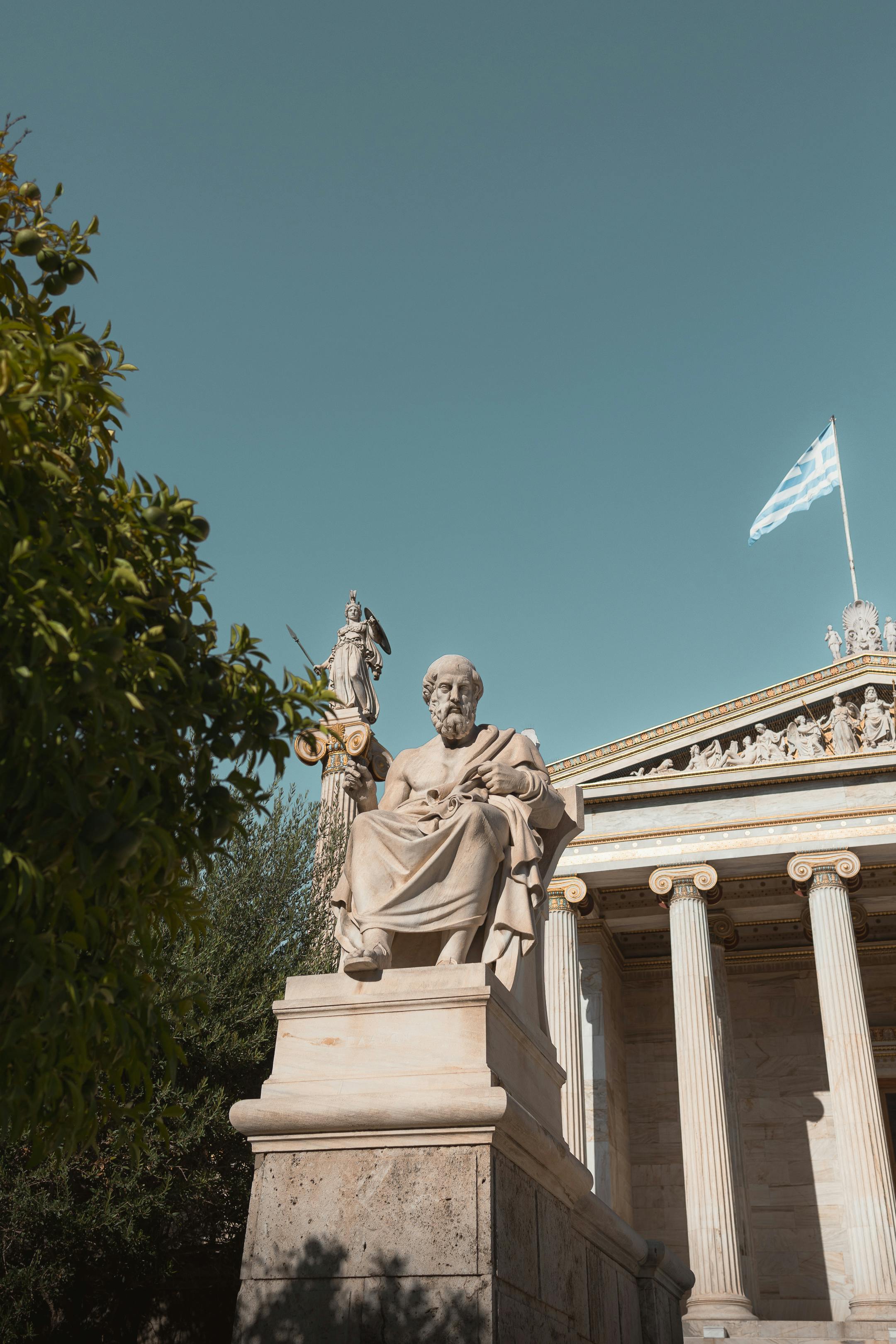 Statue of Plato at National Library of Greece · Free Stock Photo