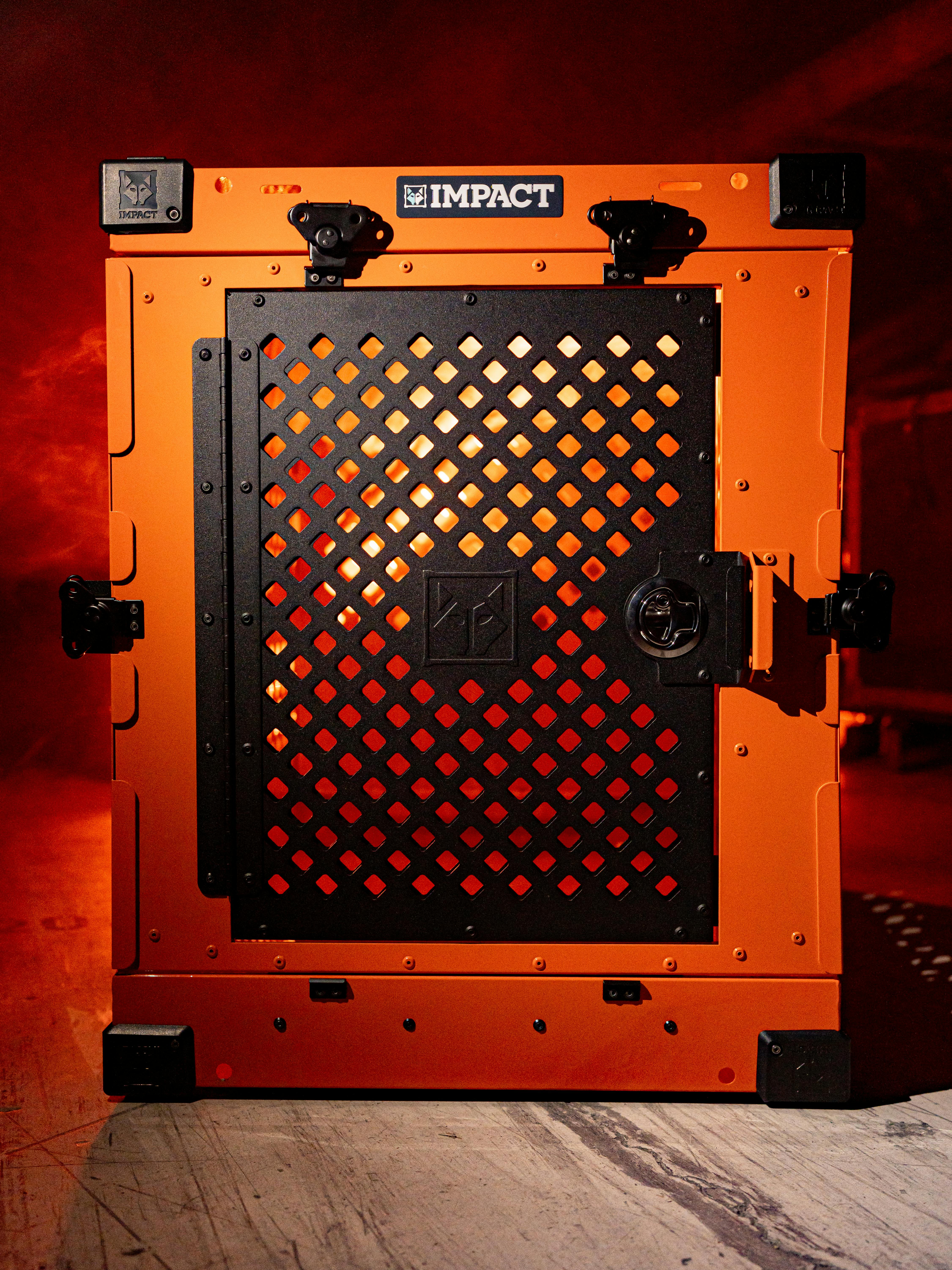 Durable Orange Dog Crate for Pet Safety · Free Stock Photo