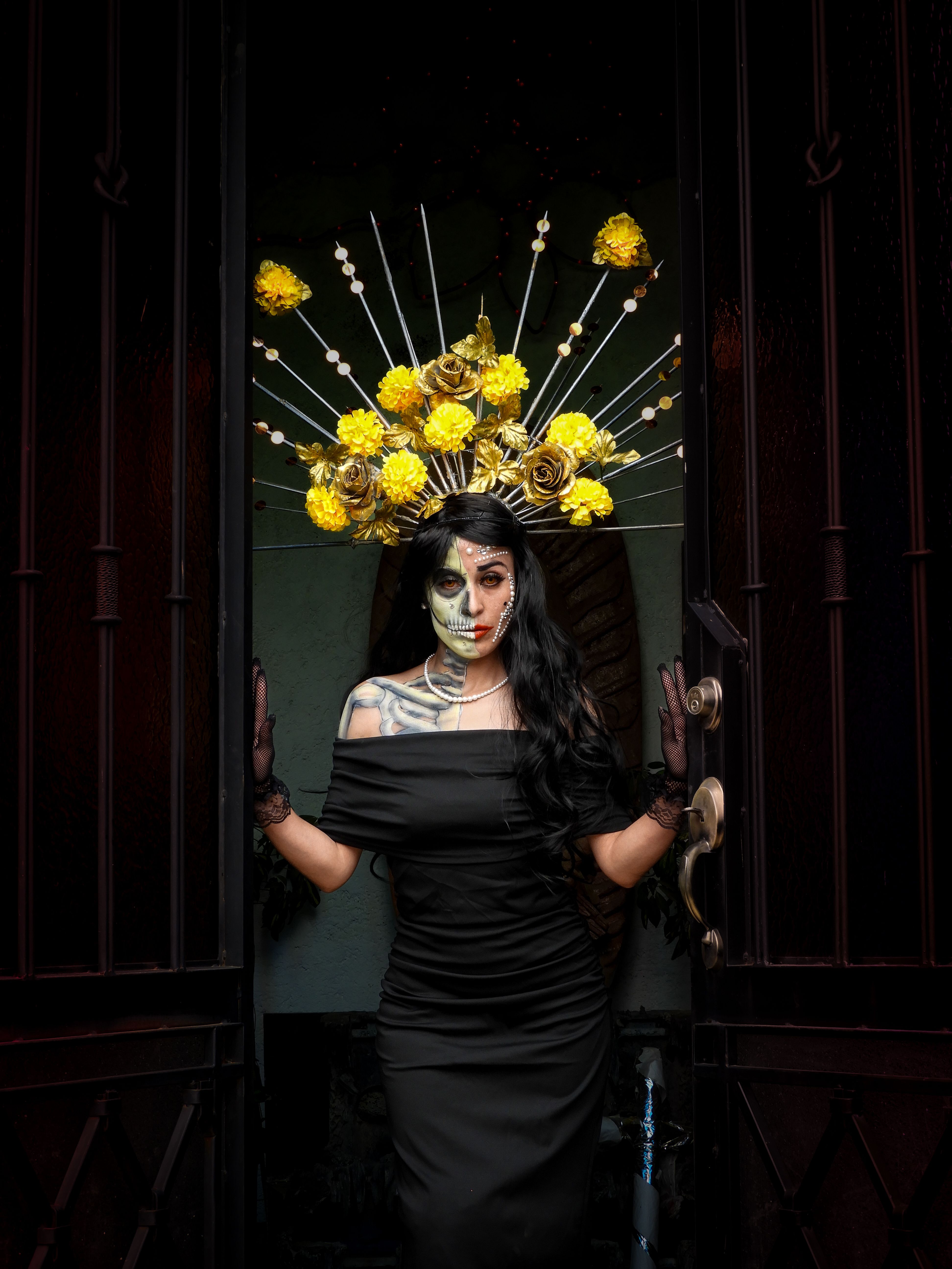 Elegant Woman in Catrina Costume for Day of the Dead · Free Stock Photo