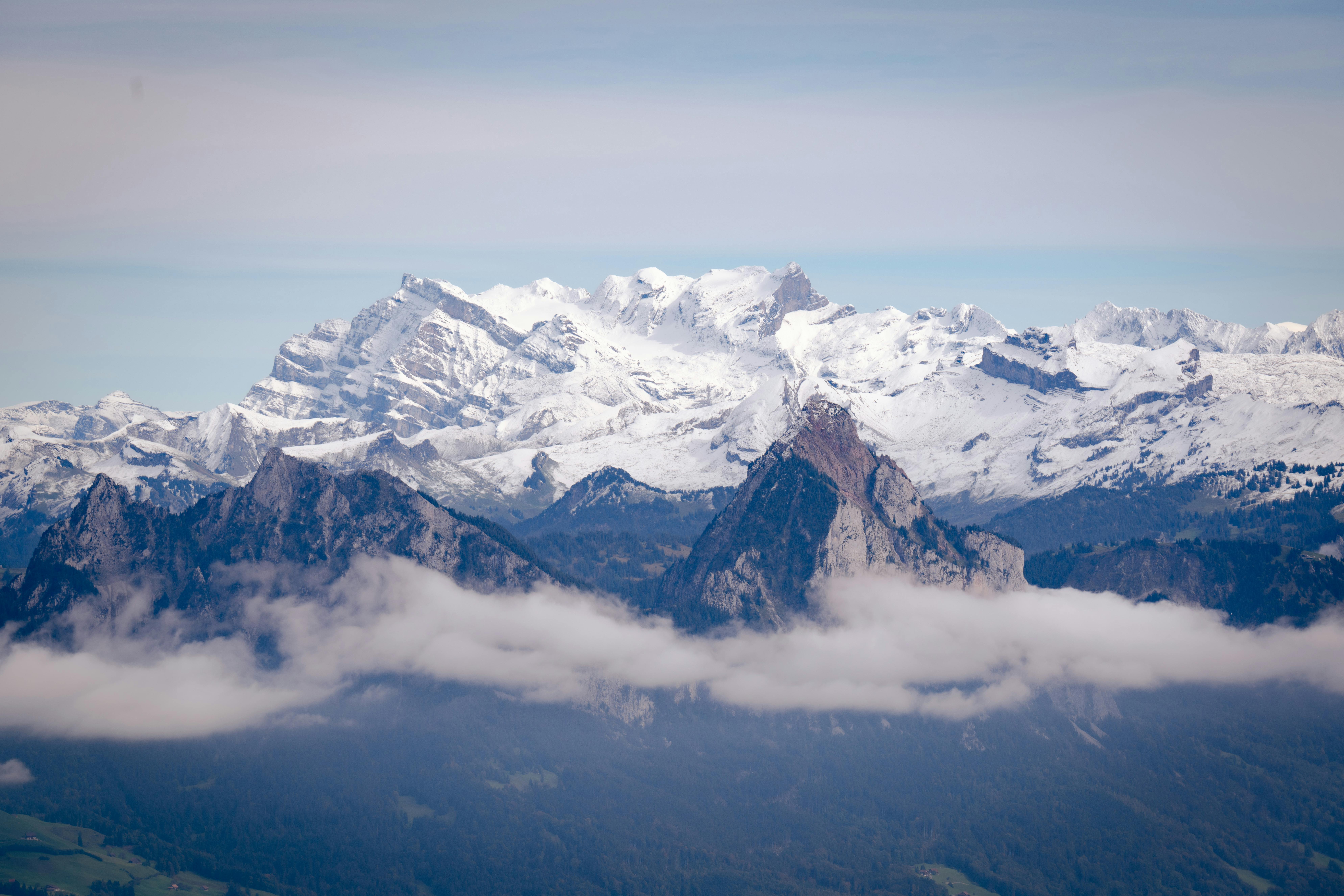 Breathtaking View of Snow-Capped Swiss Alps · Free Stock Photo