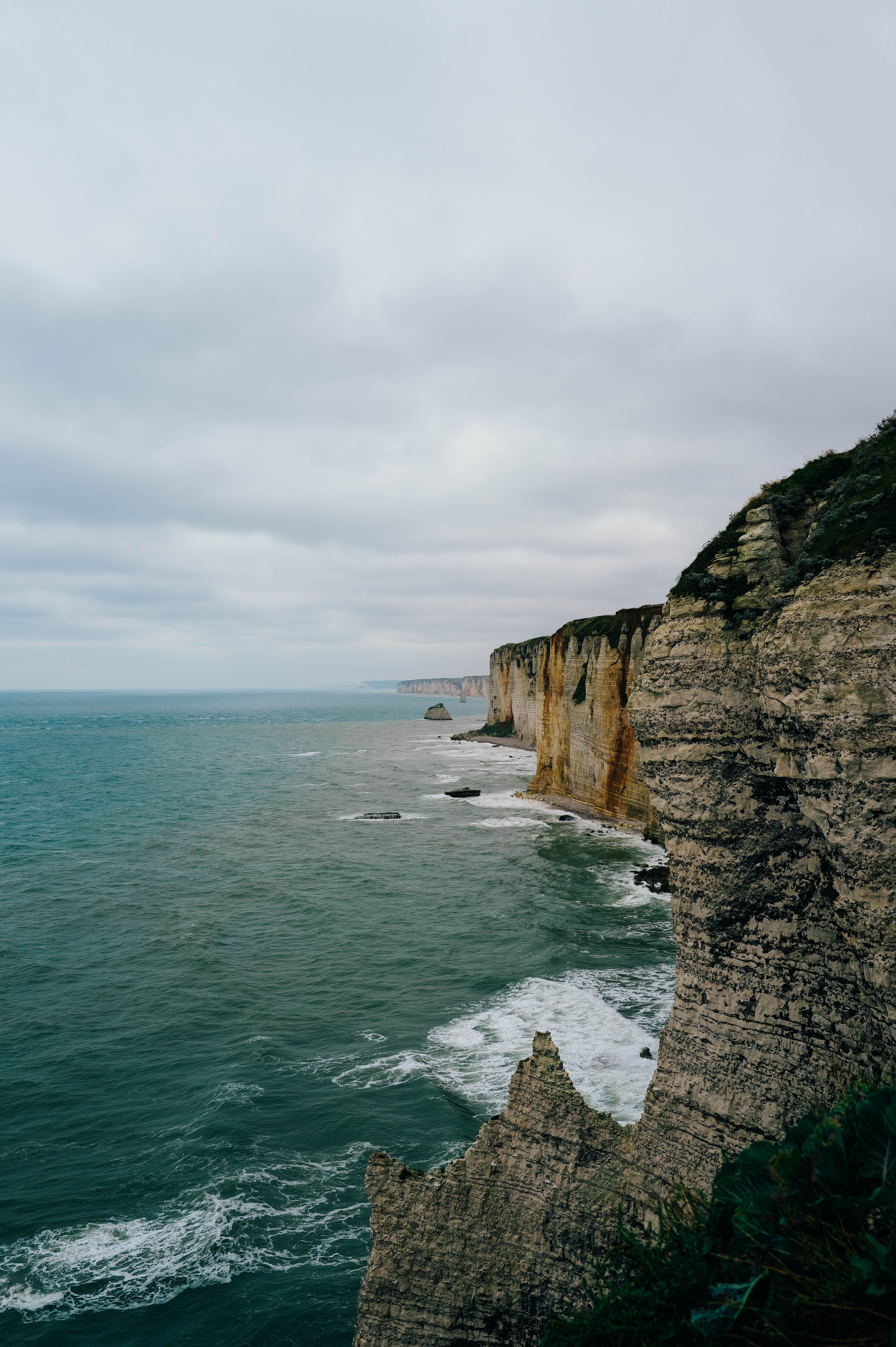 Majestic Cliffs Overlooking the Ocean at Etretat · Free Stock Photo