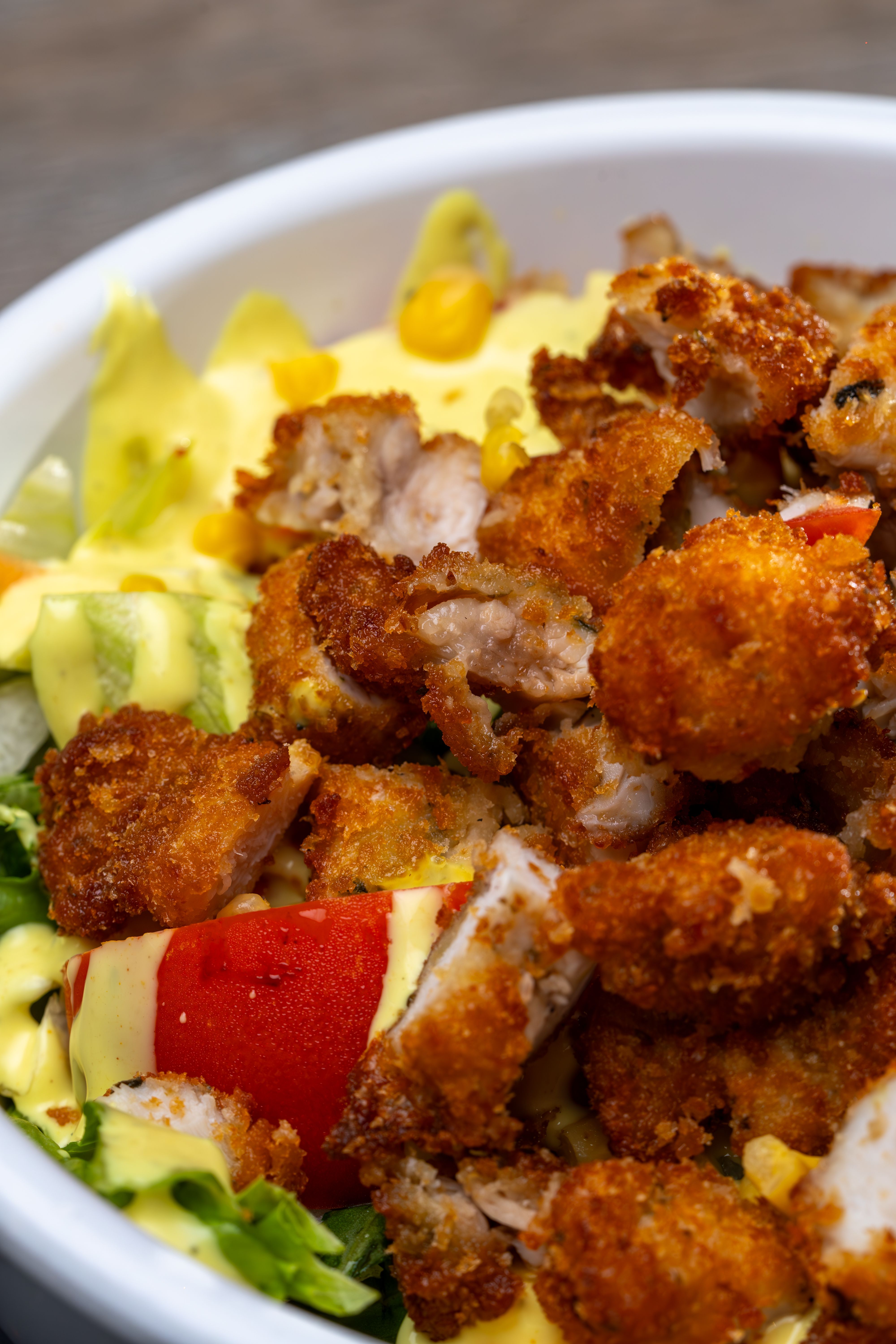 Crispy Chicken Salad with Fresh Vegetables · Free Stock Photo