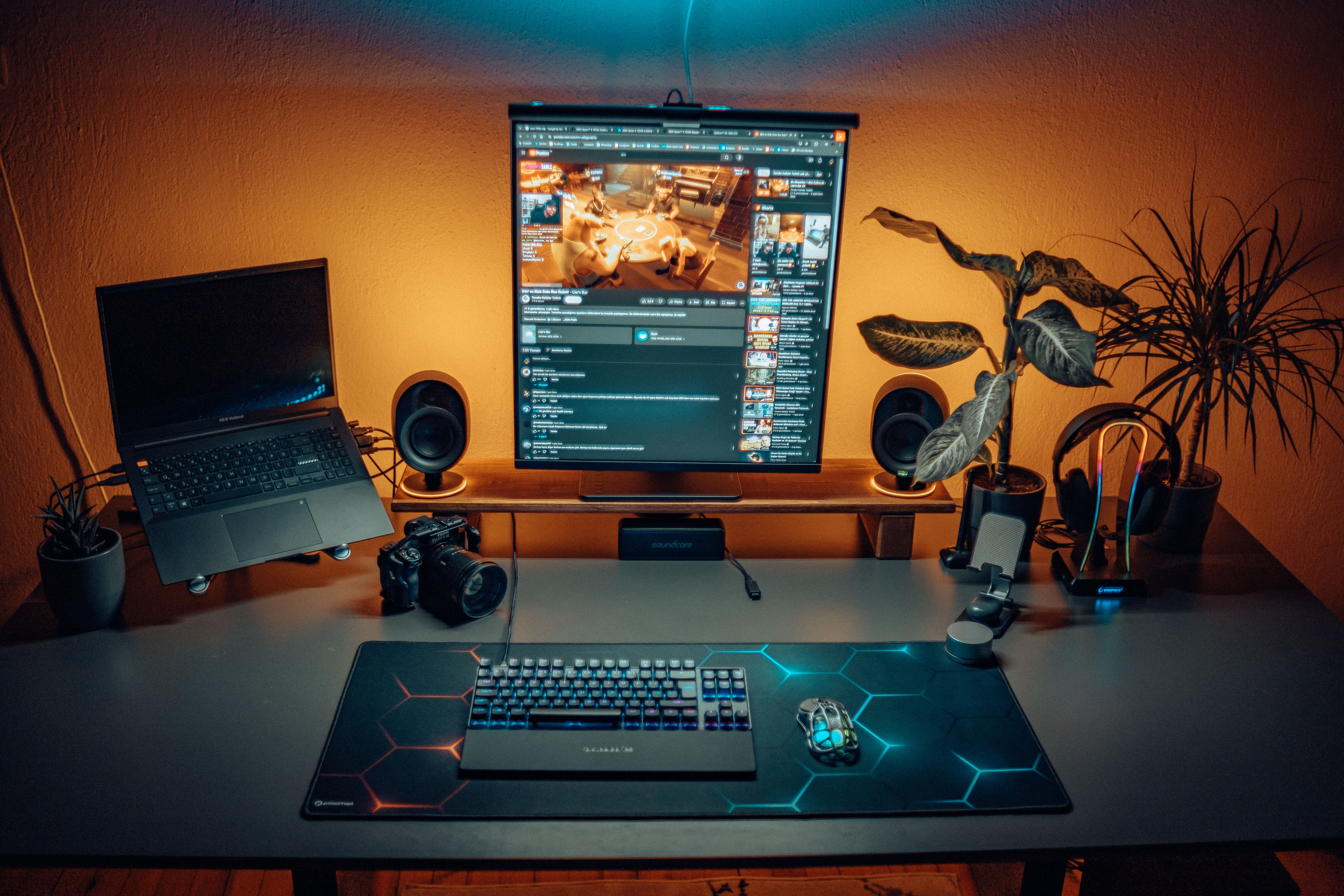 Modern Home Office Desk Setup with Gadgets · Free Stock Photo
