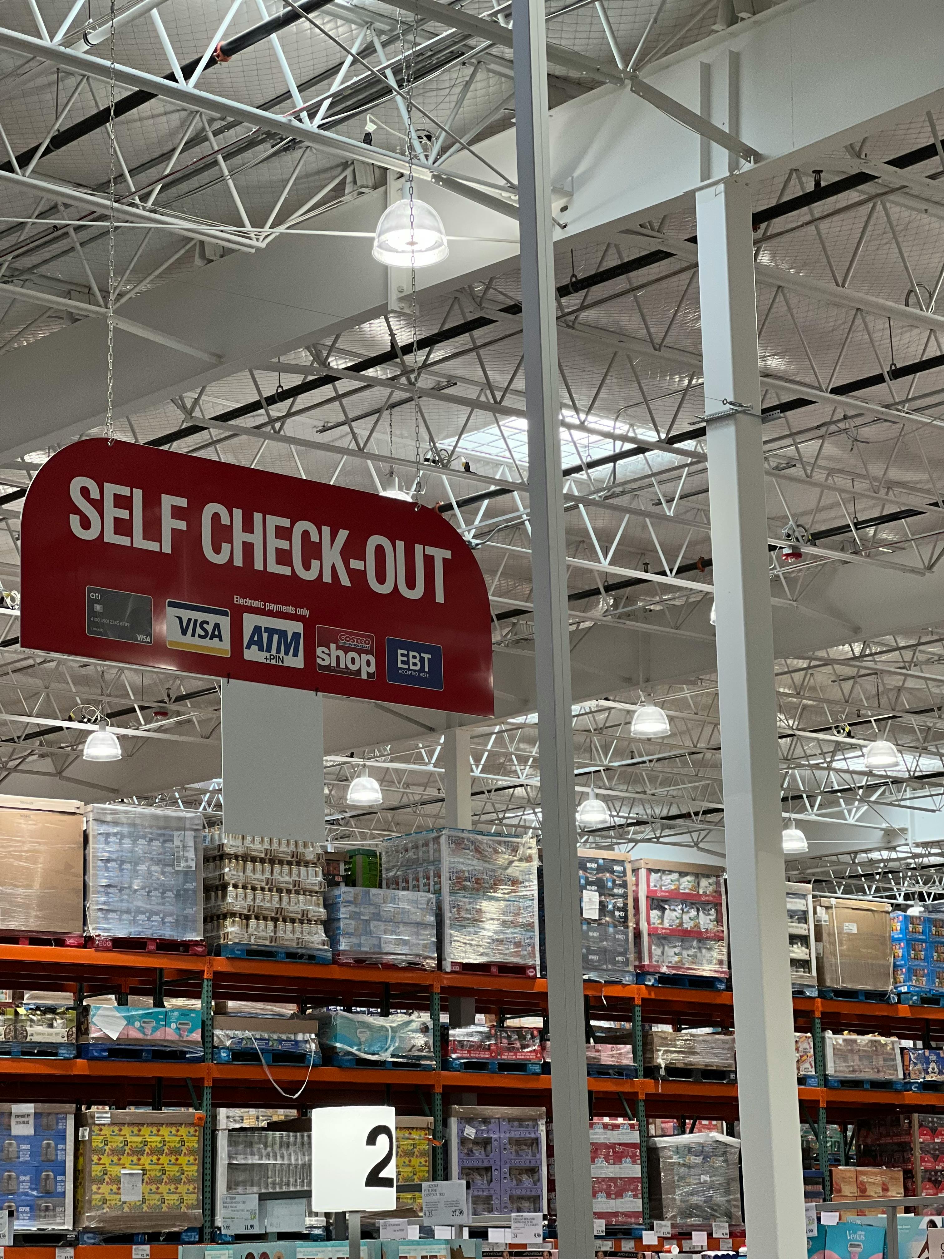 Self Check-Out Area in Warehouse Store · Free Stock Photo