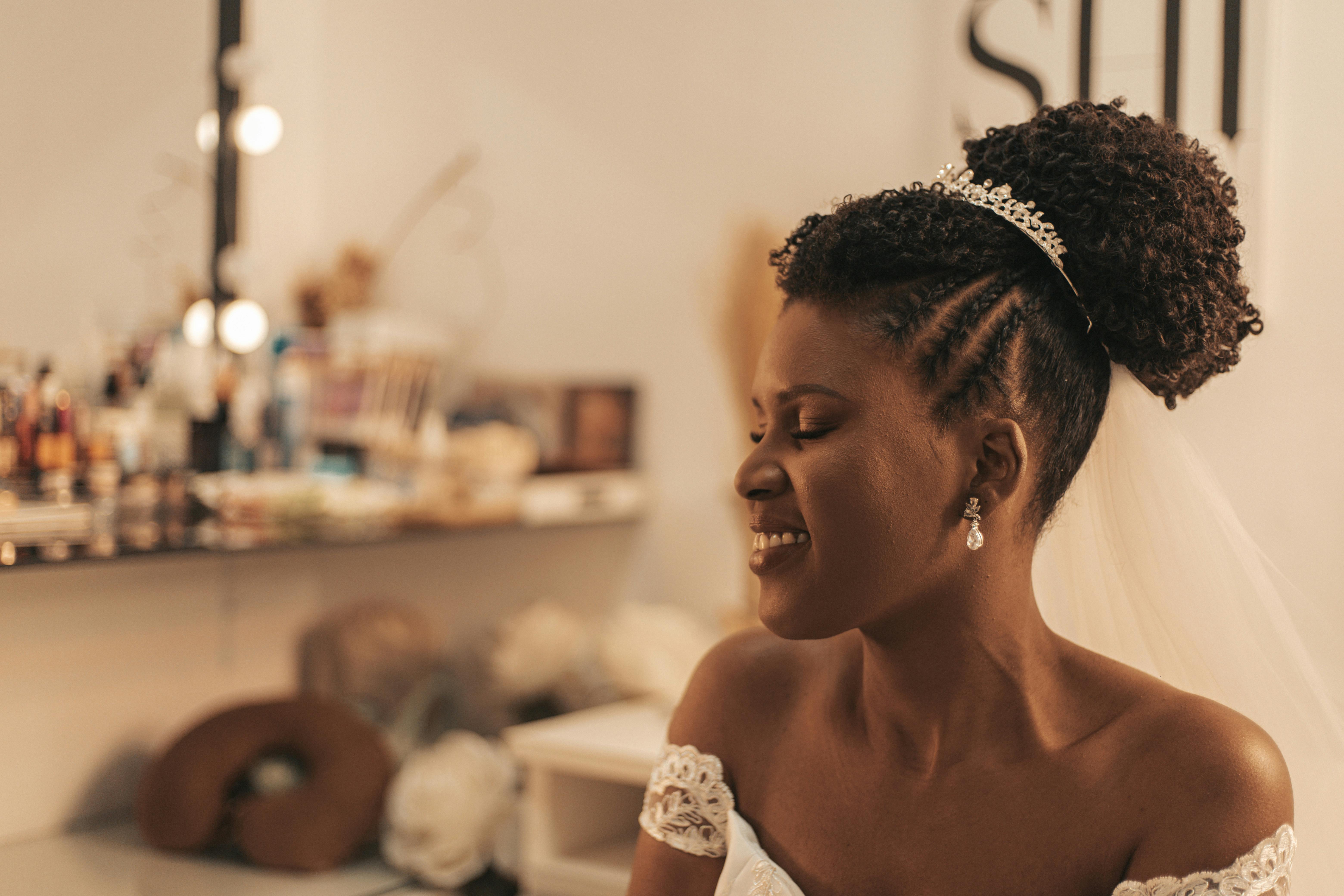 Smiling Bride Preparing for Wedding Day · Free Stock Photo