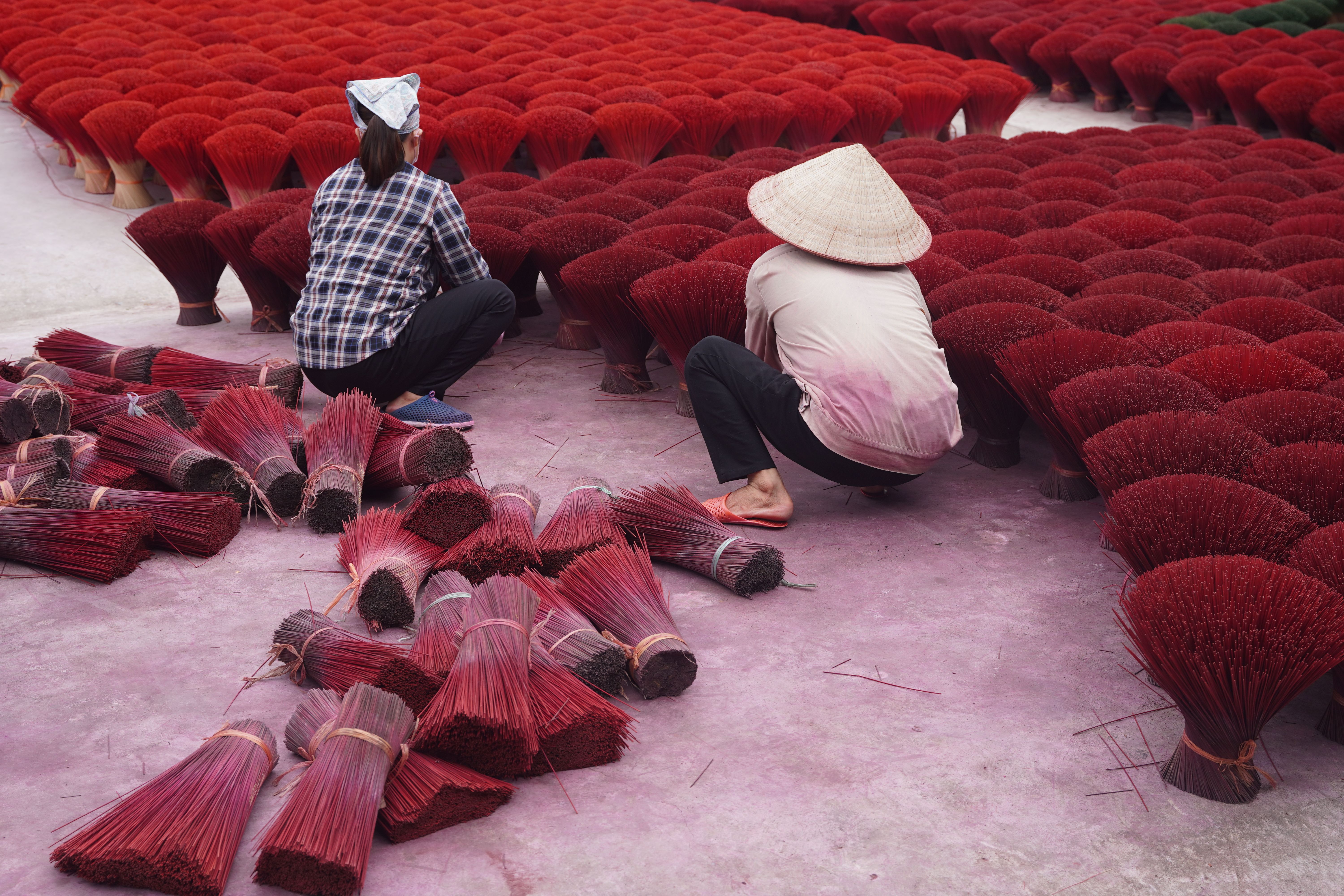 Bunch of Red Incense Sticks · Free Stock Photo
