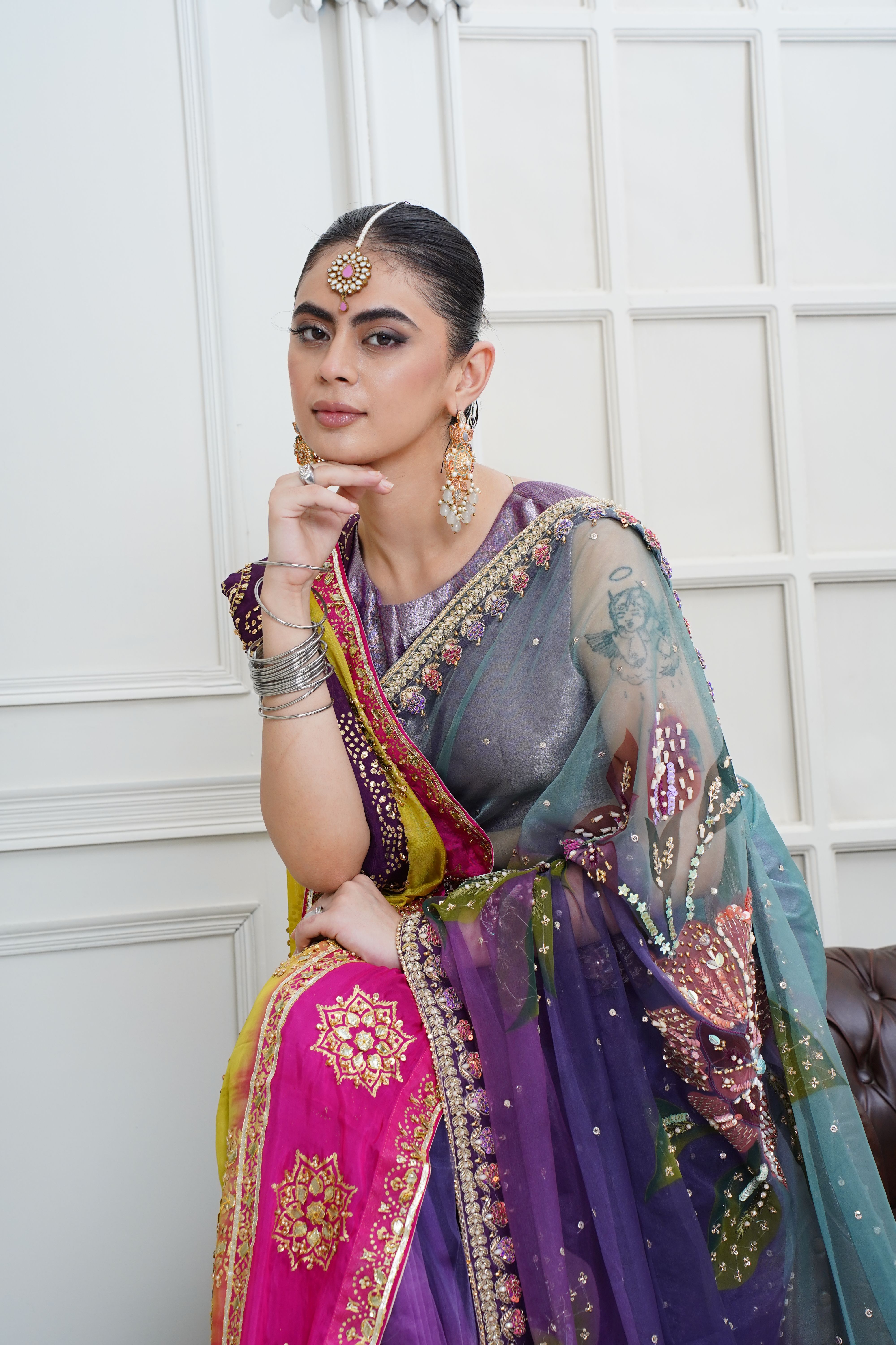 Elegant South Asian Woman in Traditional Attire · Free Stock Photo