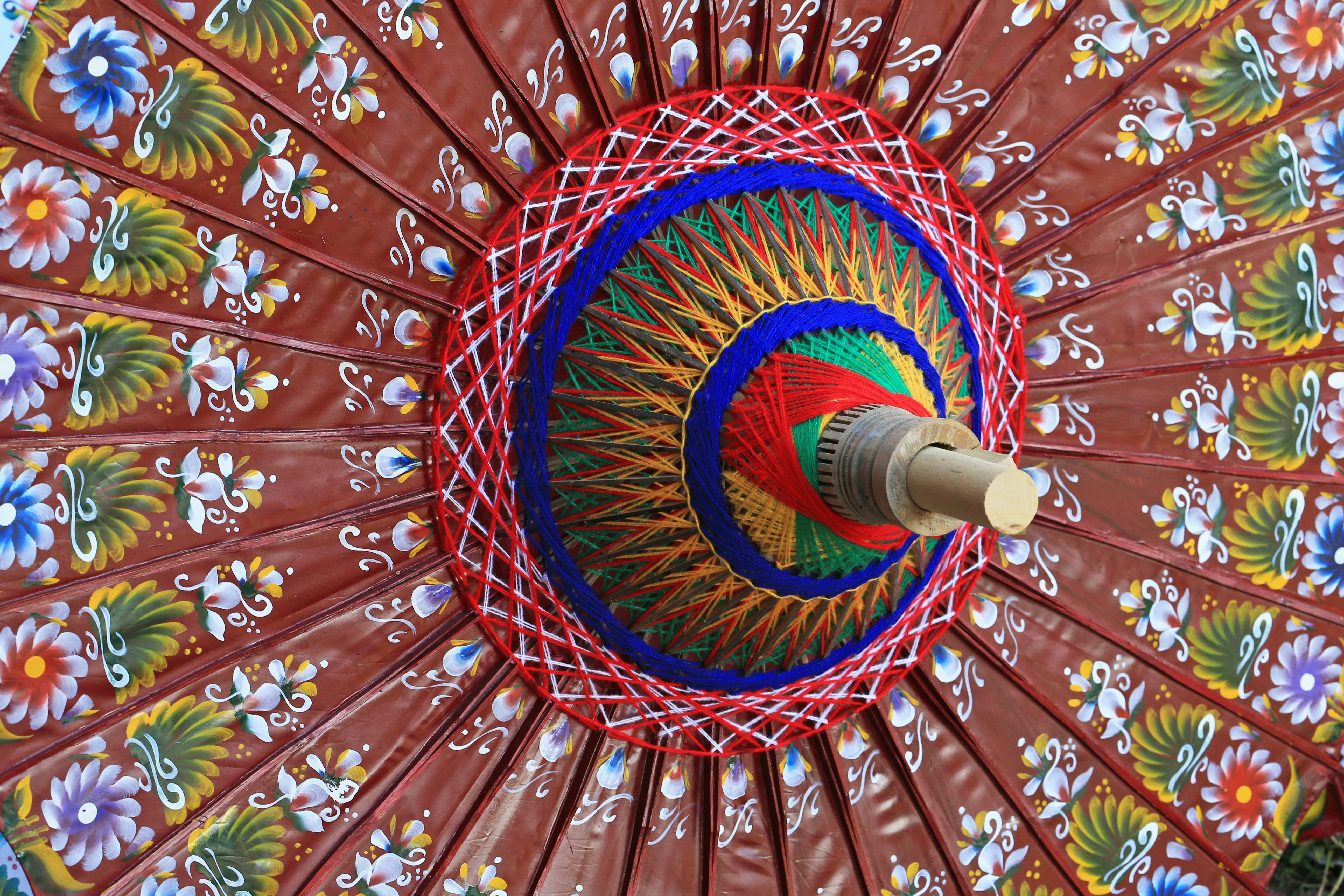 Colorful Traditional Decorative Umbrella · Free Stock Photo