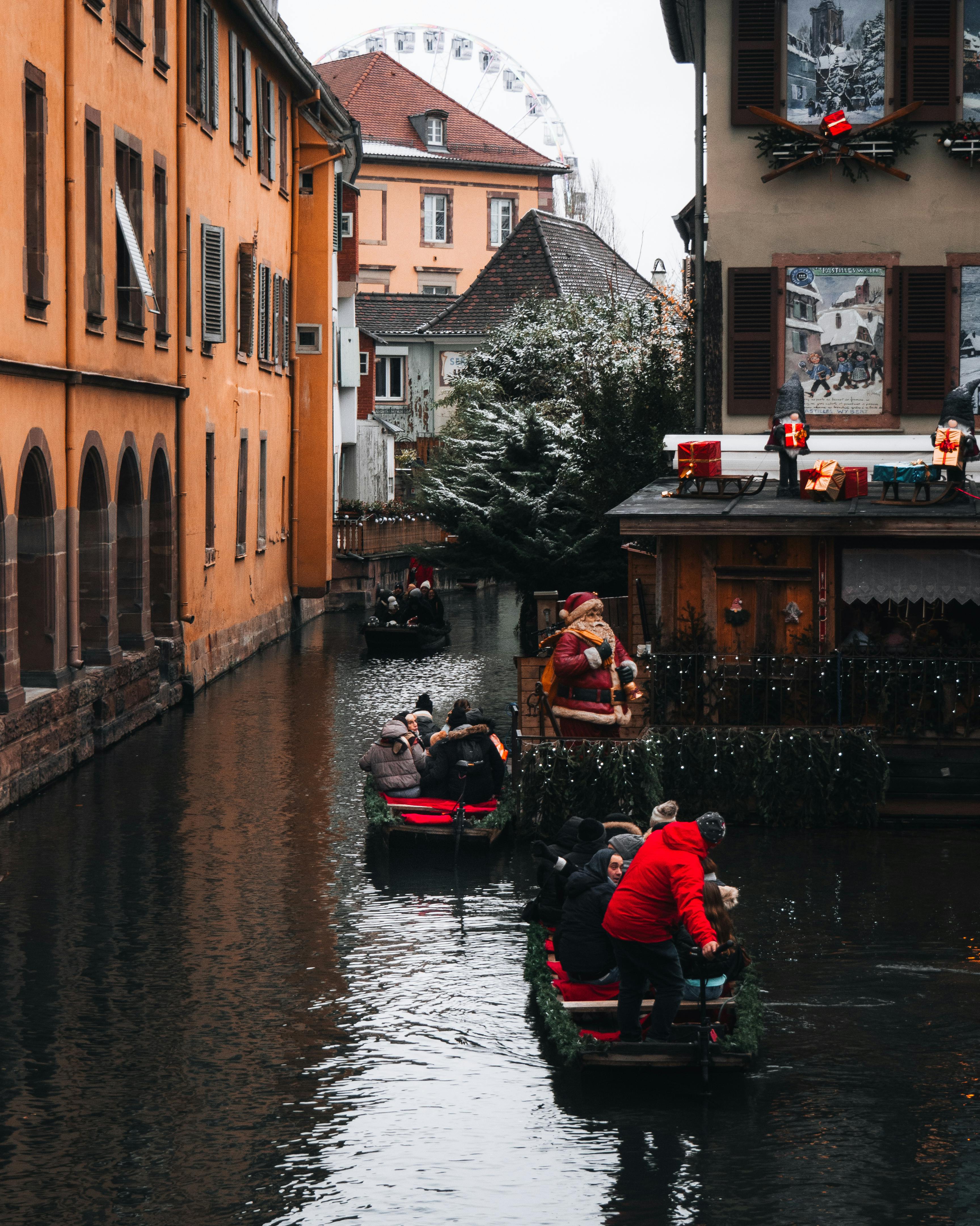 Winter Boat Tours in Colmar's Picturesque Canals · Free Stock Photo