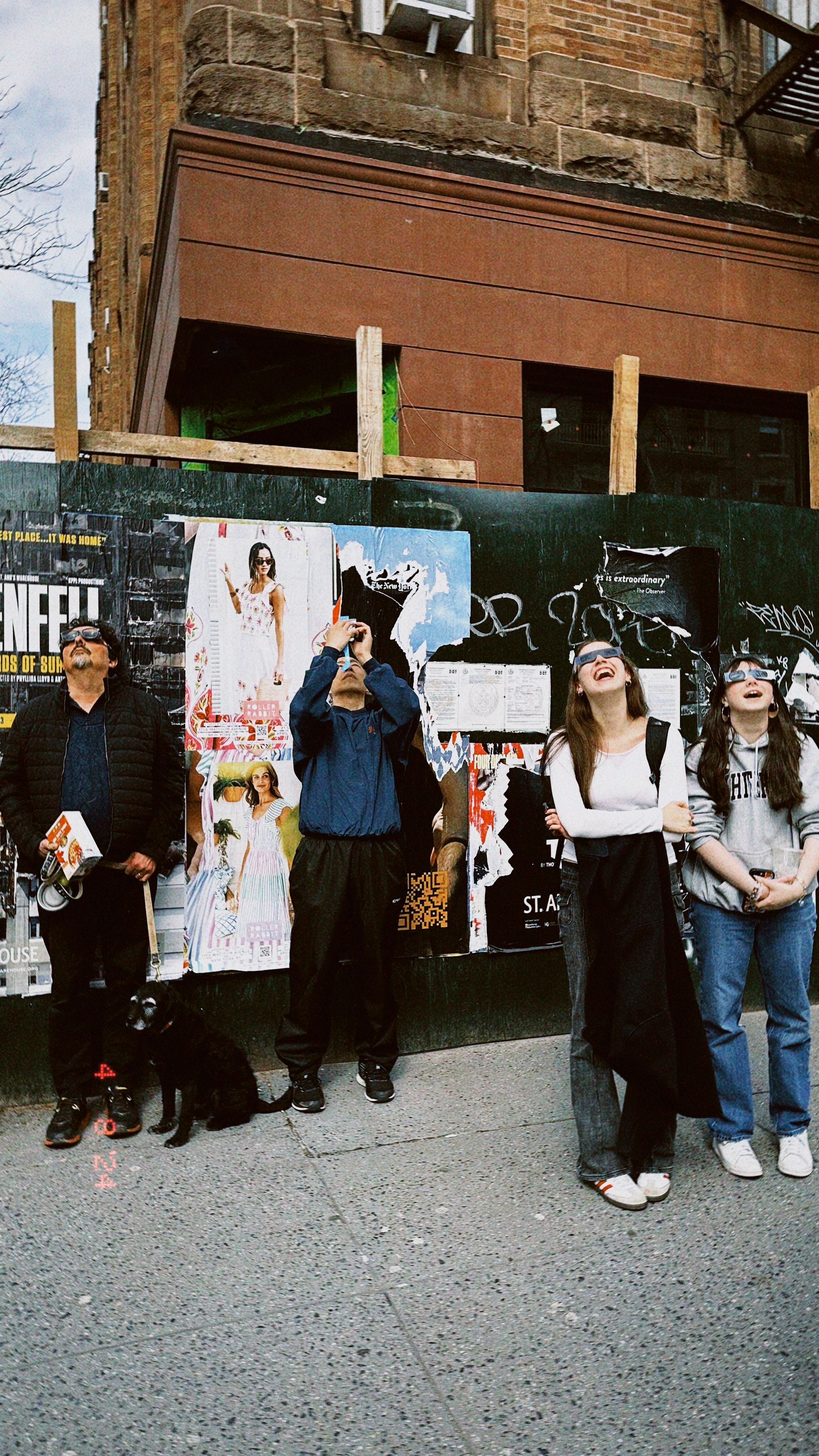 Street Scene with Pedestrians and Posters · Free Stock Photo