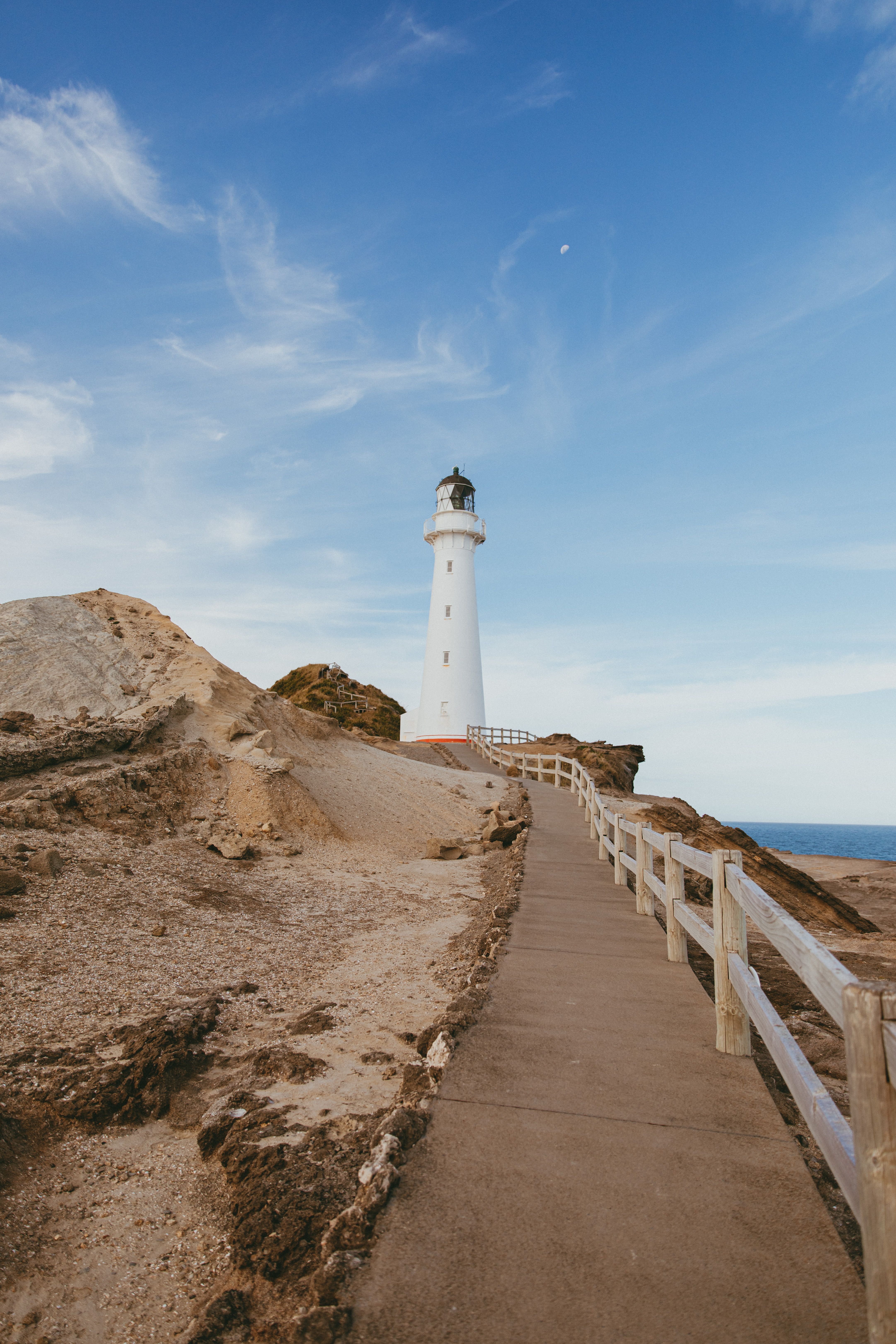 El Emblemático Faro De Castlepoint En Nueva Zelanda · Foto de stock ...