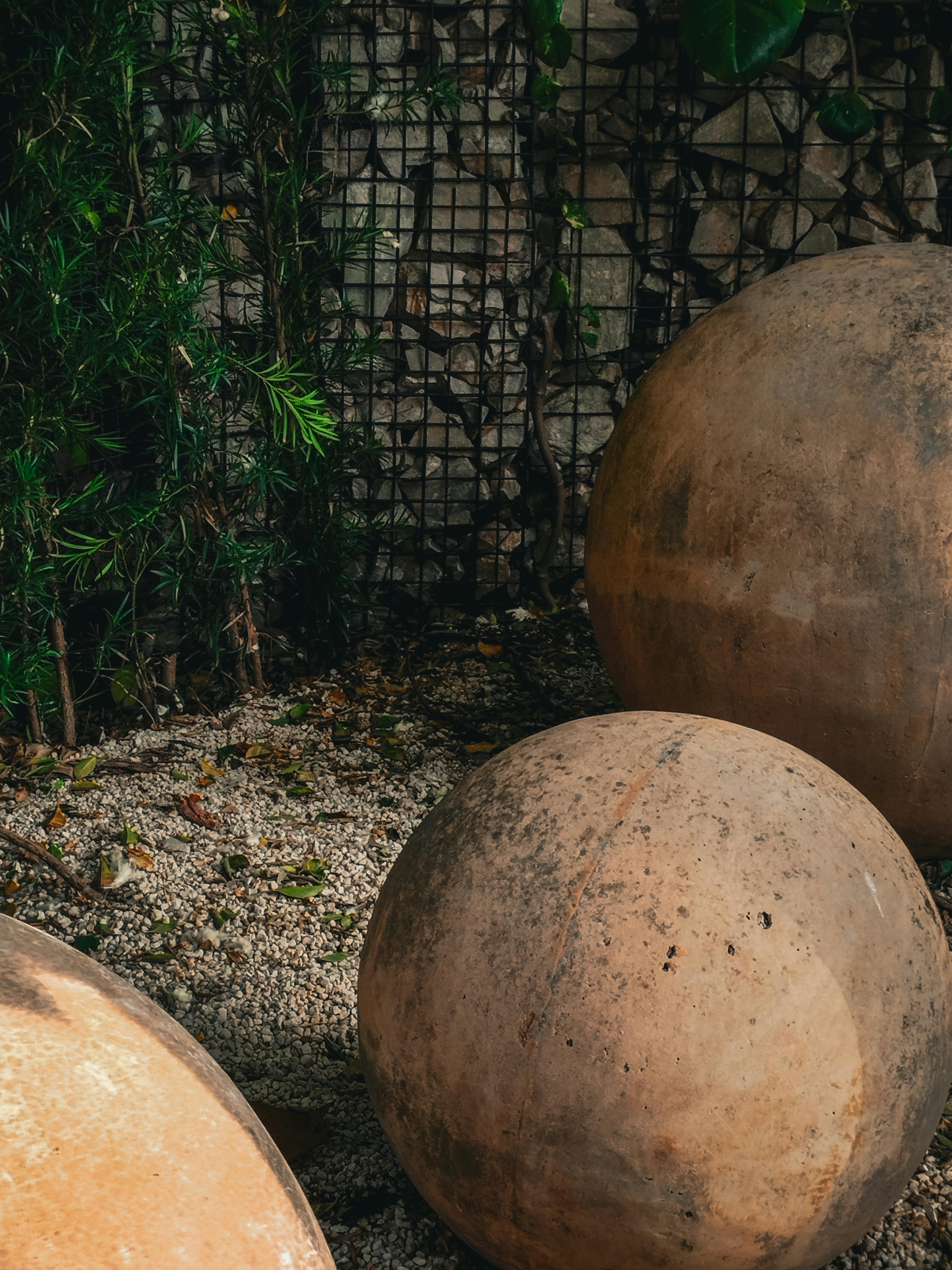 Abstract Stone Spheres in a Brazilian Garden · Free Stock Photo