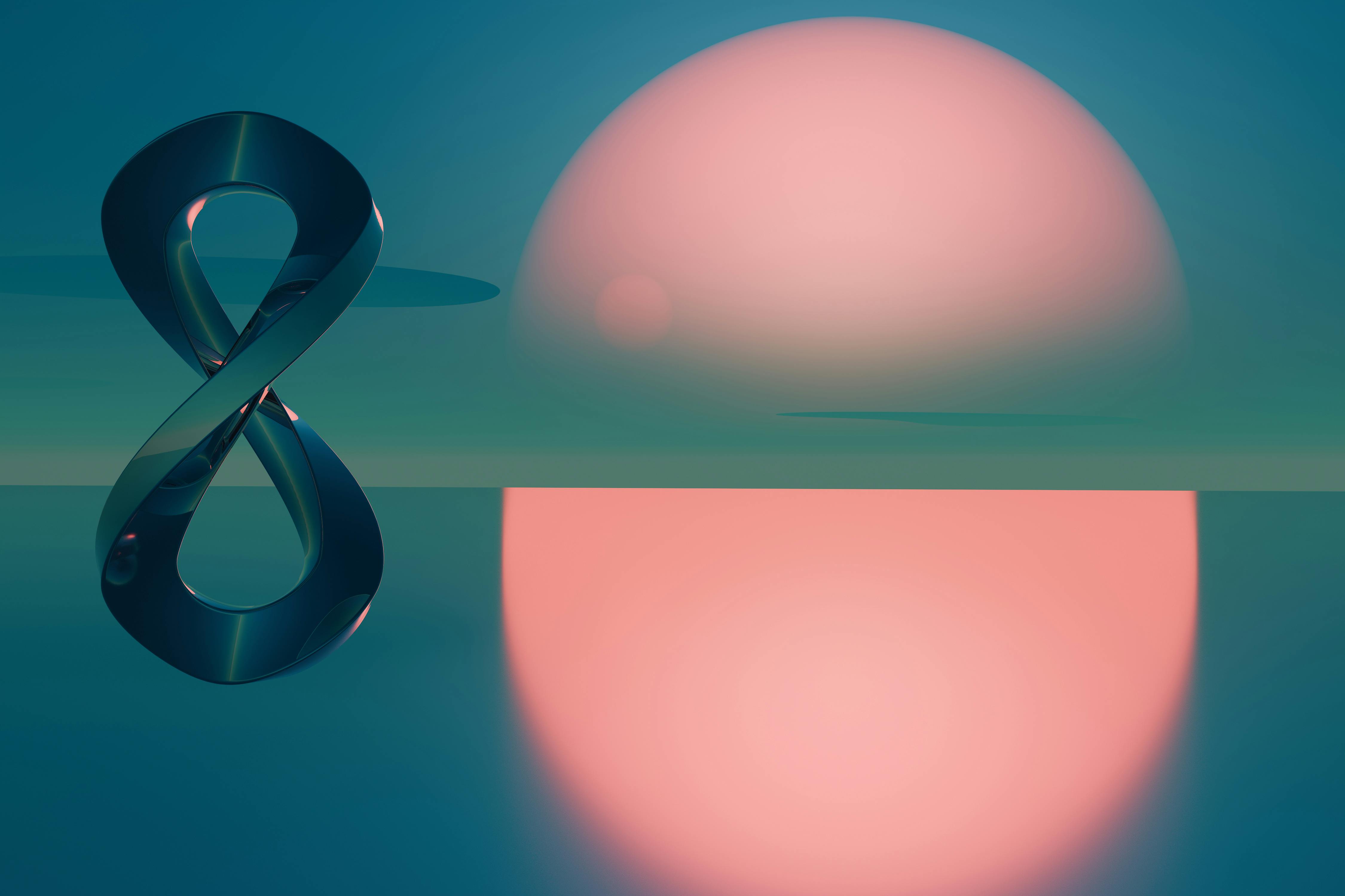 Abstract 3D Render with Surreal Mood and Infinity Symbol · Free Stock Photo