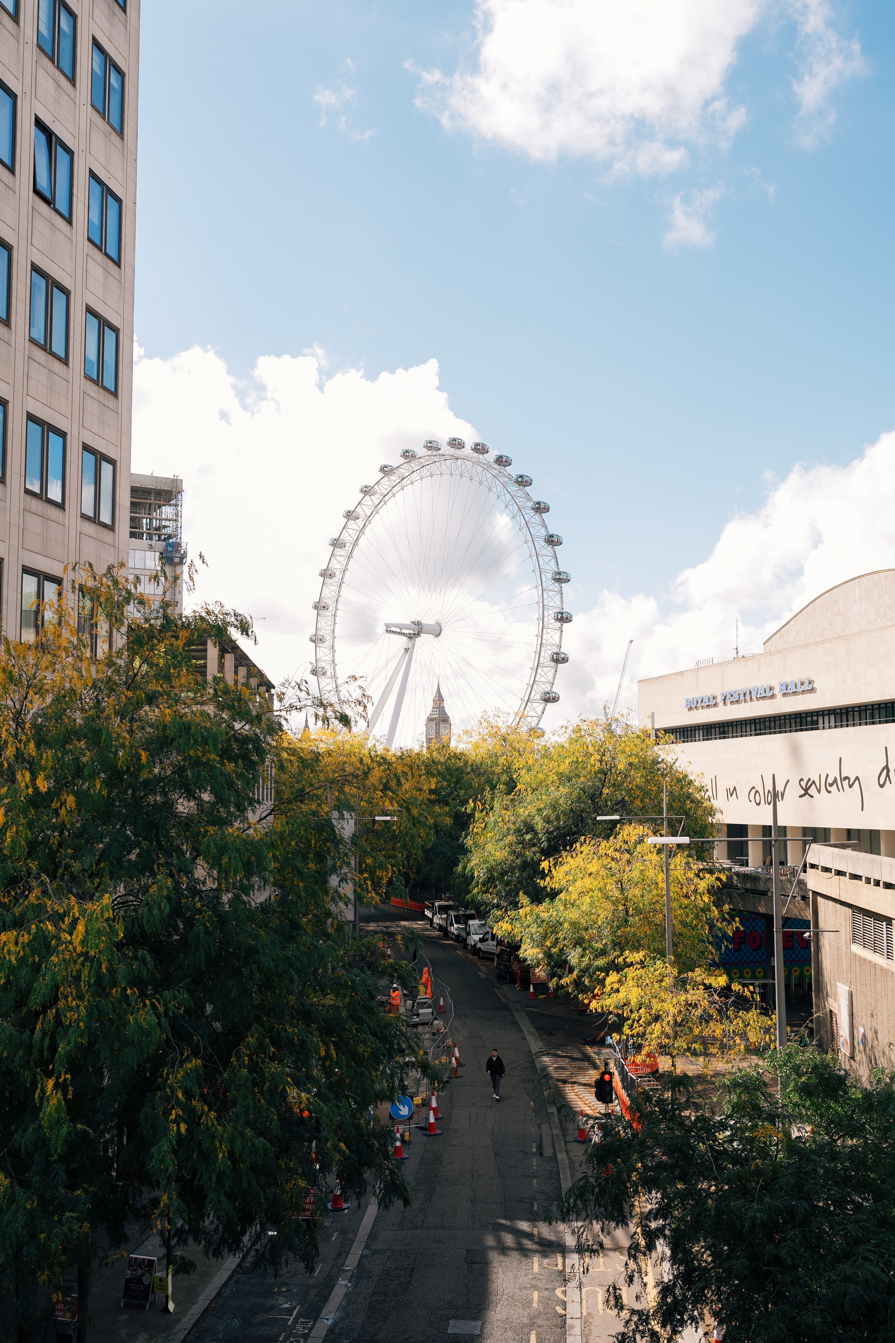 Iconic London Eye View Over City Street · Free Stock Photo