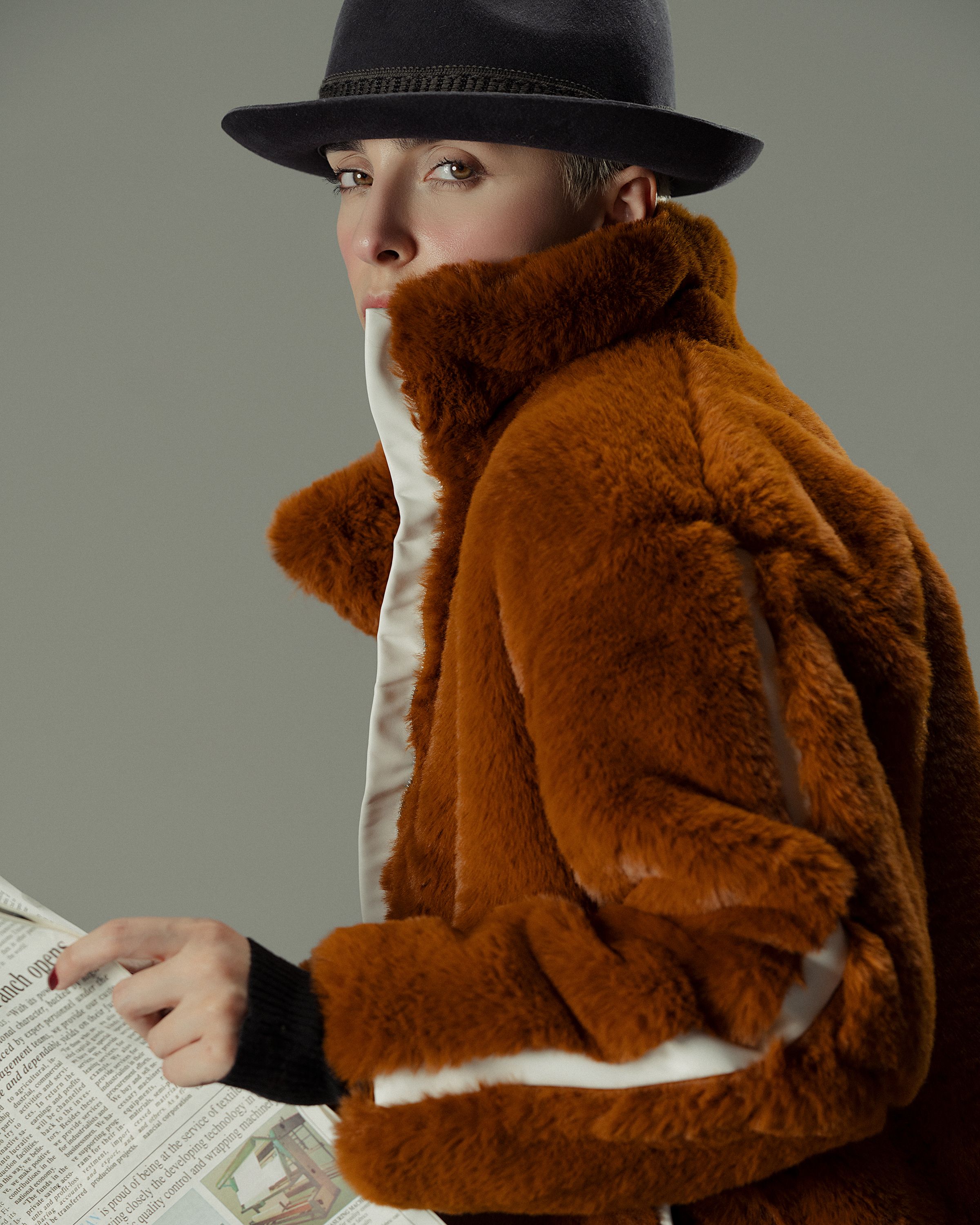 Chic Fashion Portrait with Stylish Hat · Free Stock Photo