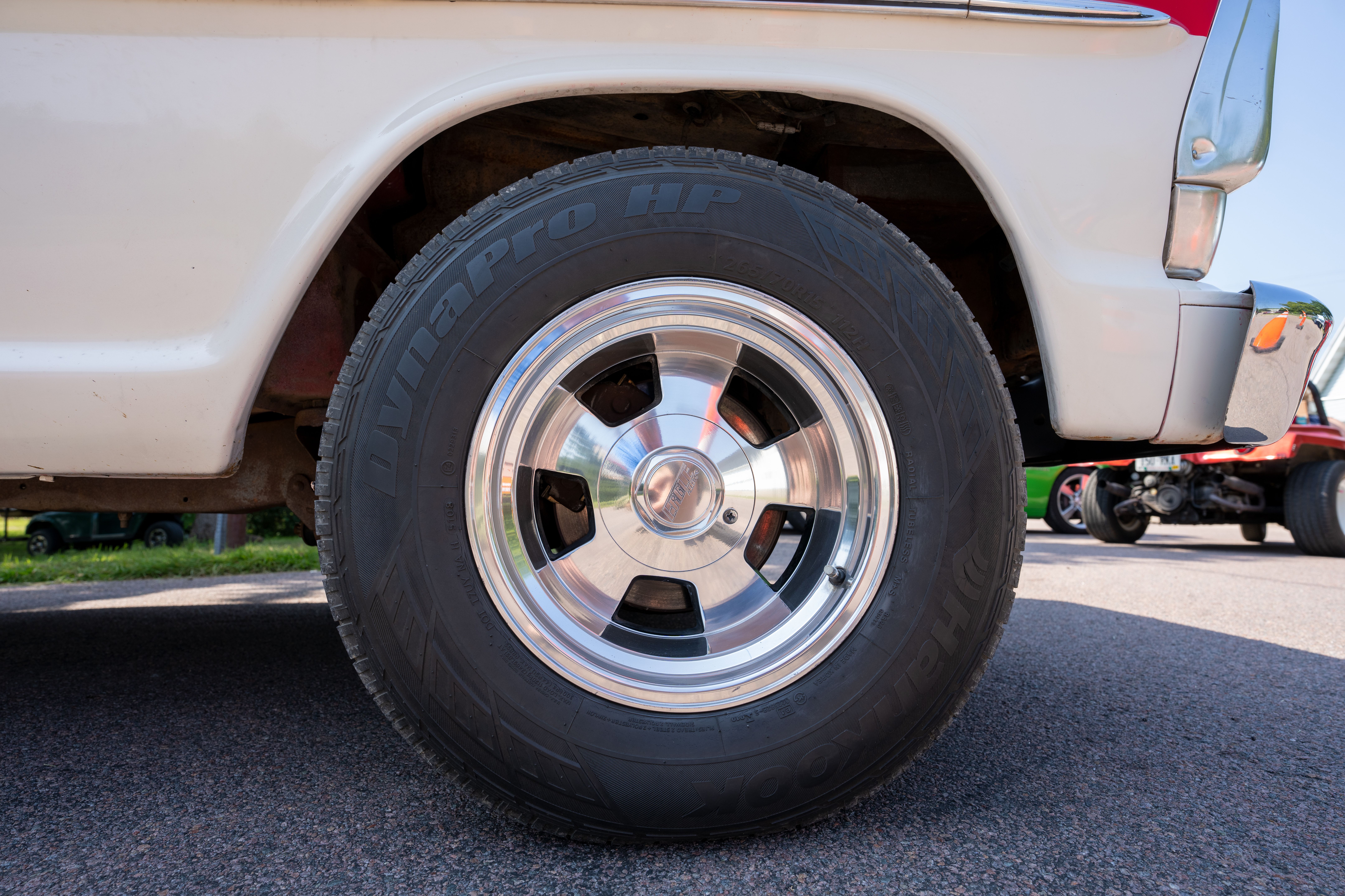 Close-up of Classic Car Wheel and Tire · Free Stock Photo