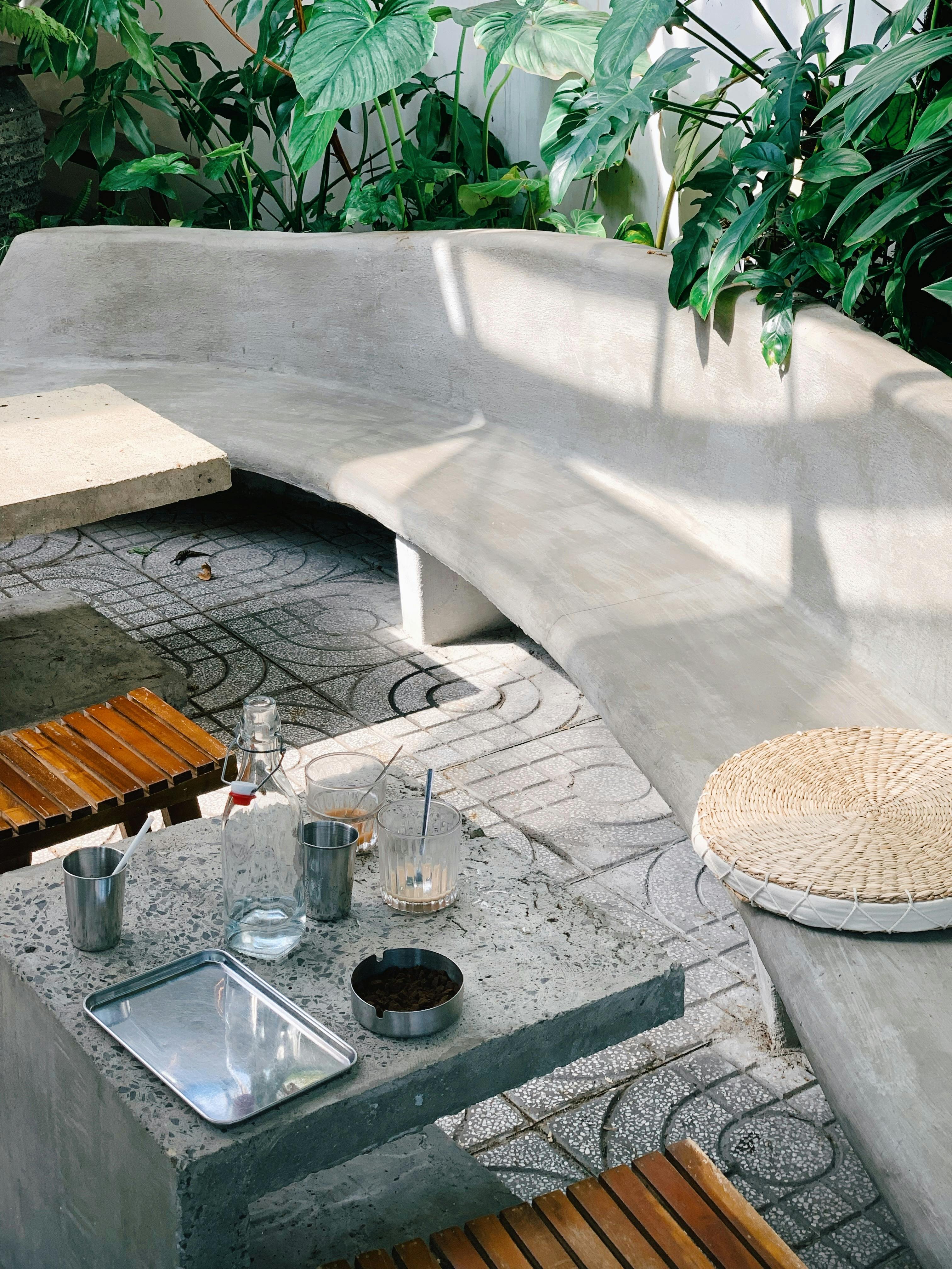 Modern Outdoor Seating with Natural Light · Free Stock Photo