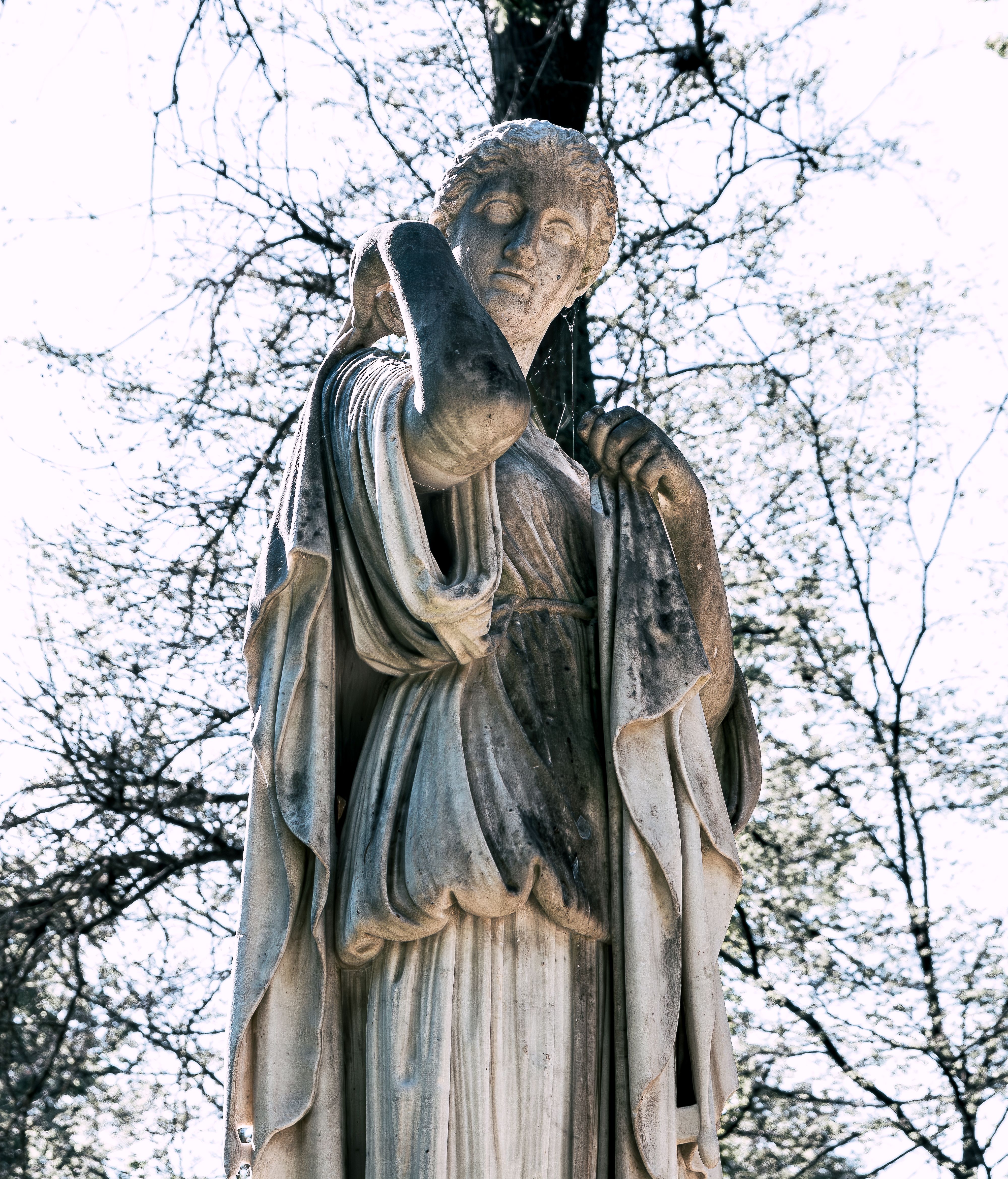 Ancient Greek Style Marble Statue in Park · Free Stock Photo