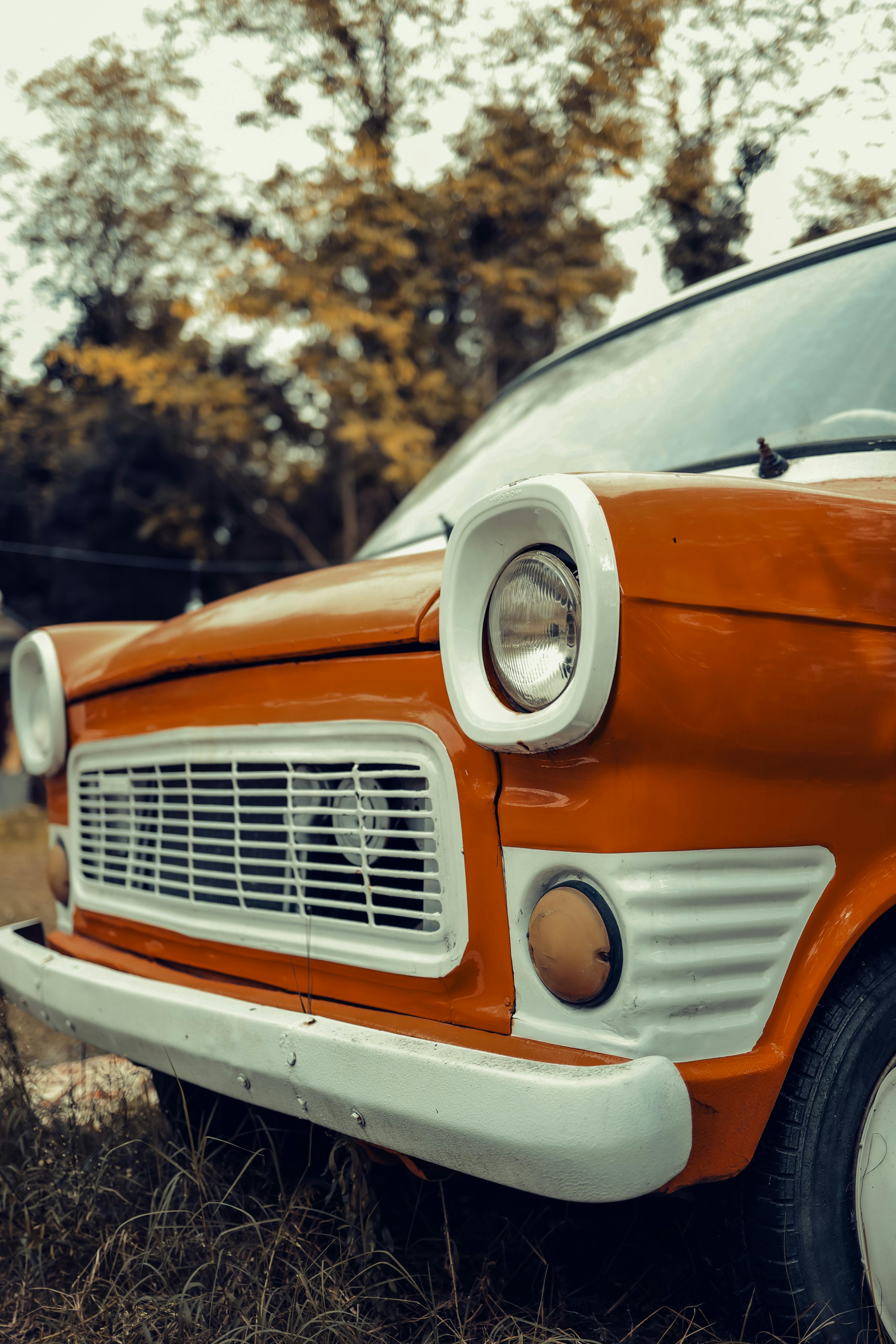 Retro Orange Car in Ünye, Ordu, Türkiye · Free Stock Photo