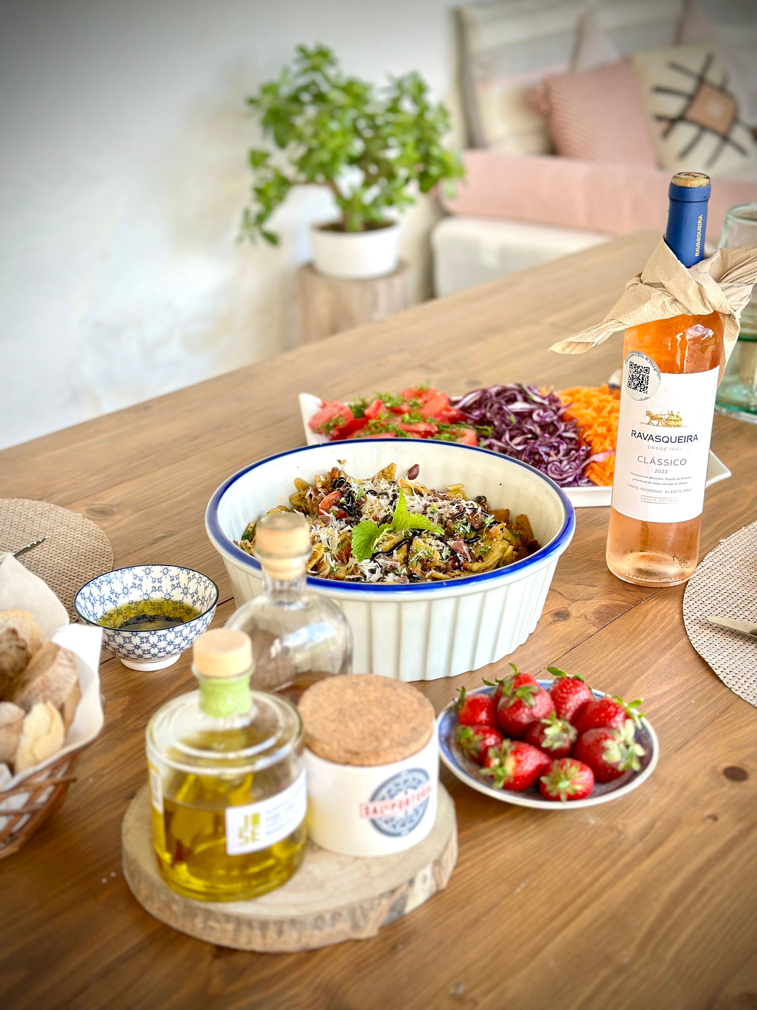 Rustic Table Setting with Fresh Summer Salad · Free Stock Photo