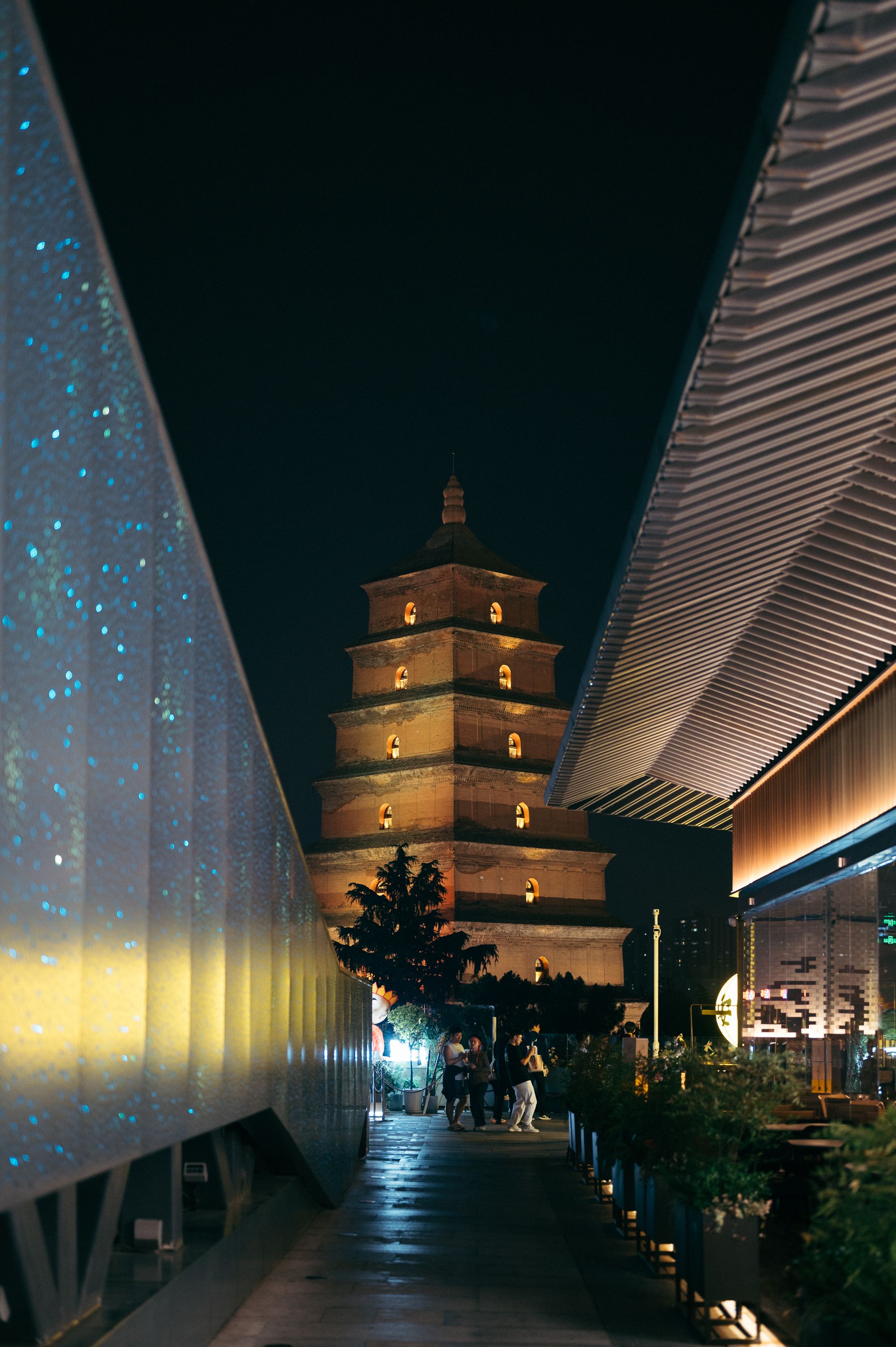 Night View of the Big Wild Goose Pagoda · Free Stock Photo