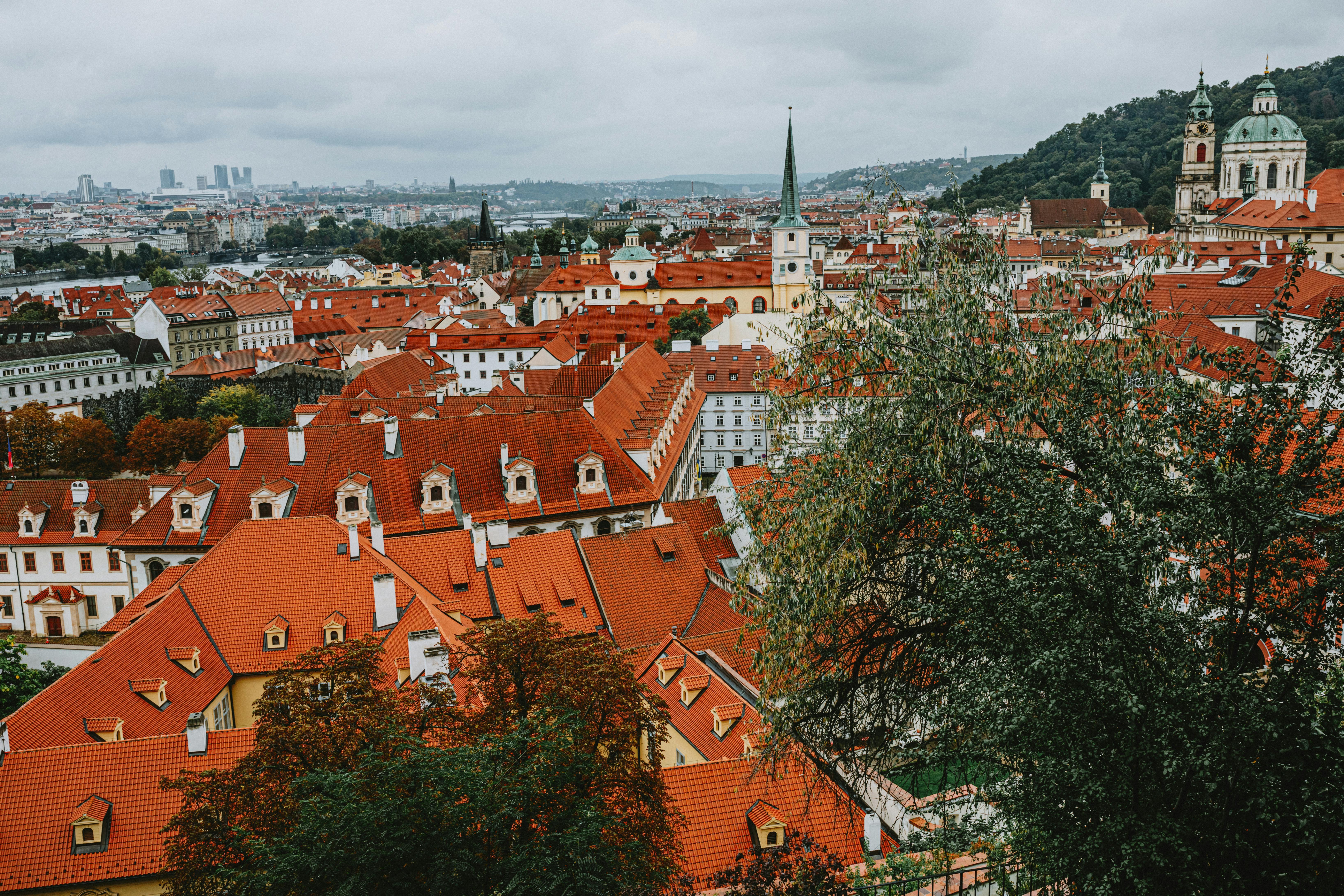 Scenic View of Prague's Historic Rooftops · Free Stock Photo